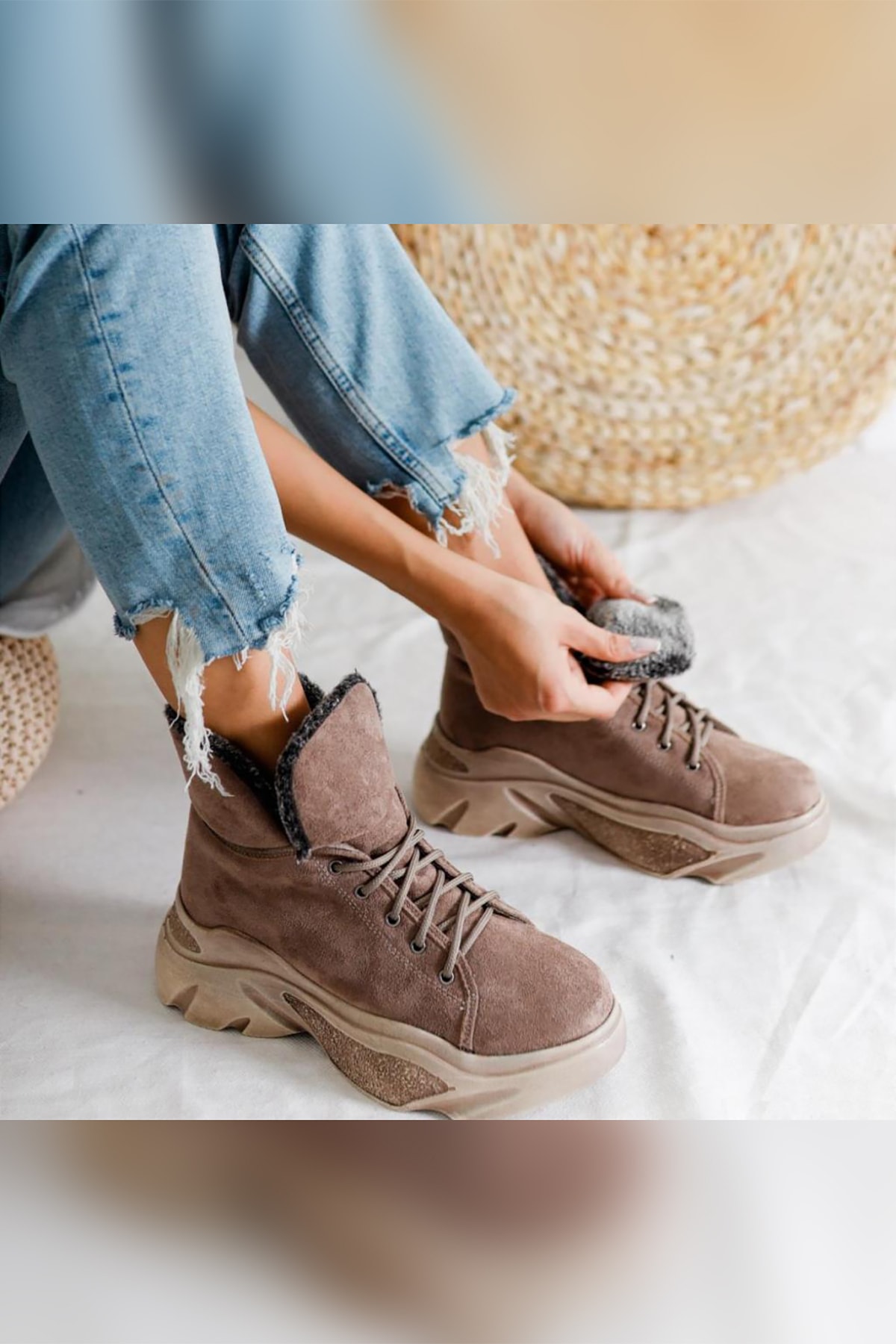 Limoya Annie Vizon Süet Yüksek Tabanlı Spor Bot Limoya Annie Vizon Süet Yüksek Tabanlı Spor Bot