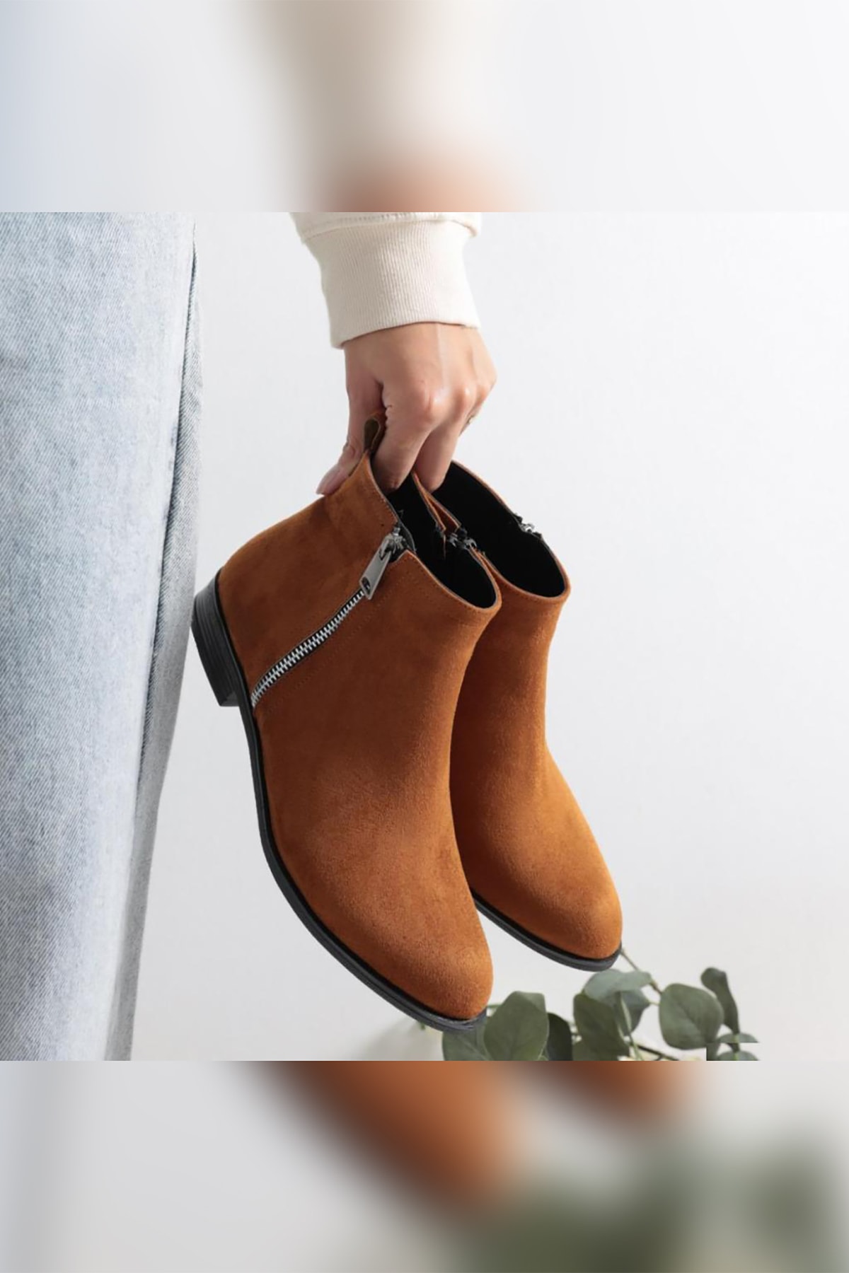 Limoya Amy Taba Süet Fermuar Detaylı Bot Limoya Amy Taba Süet Fermuar Detaylı Bot