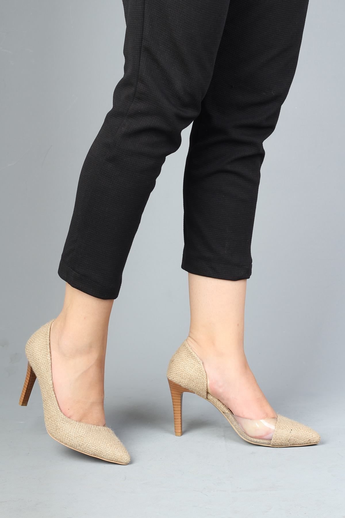 Modabuymus Kadın Hasır Yanı Açık Şeffaf Stiletto Topuklu Ayakkabı Modabuymus Kadın Hasır Yanı Açık Şeffaf Stiletto Topuklu Ayakkabı