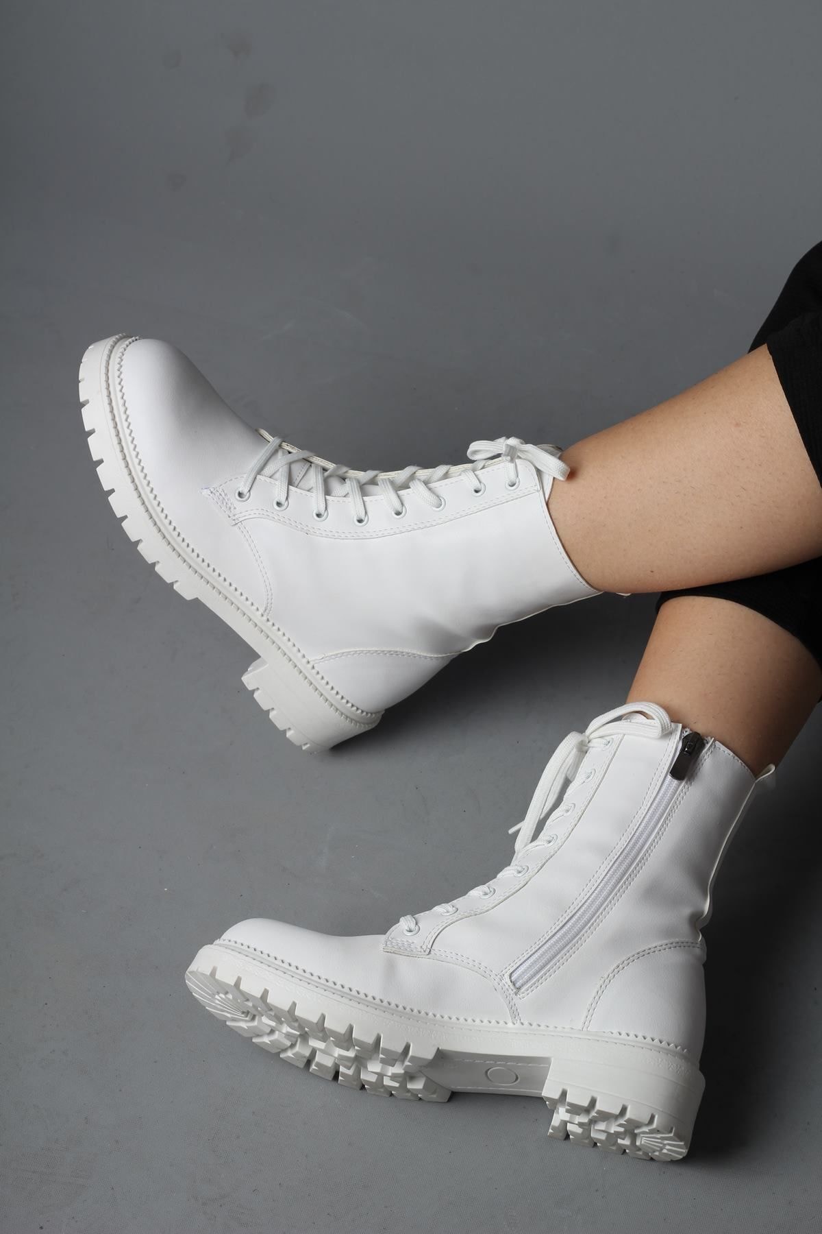 Modabuymus Kadın Beyaz Postal Bot