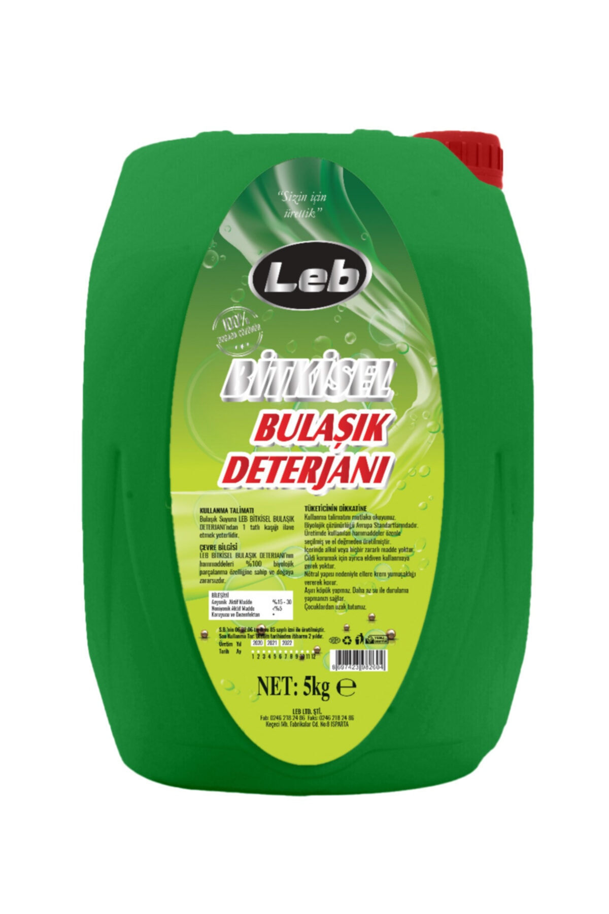 Leb %100 Bitkisel Sıvı Bulaşık Deterjanı 5 kg Fiyatı, Yorumları - Trendyol