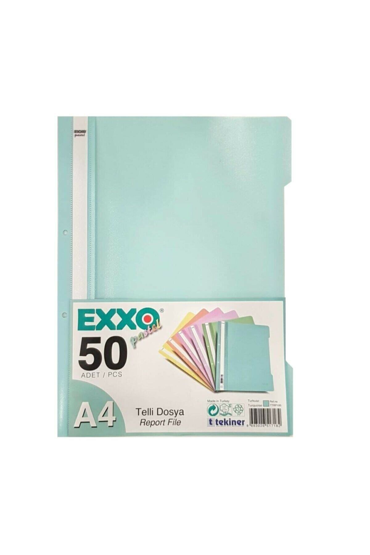 Exxo A4 Telli Dosya Pp Pastel 800 Turkuaz (50 Li Paket) Dos-ttrp100 - Fiyatı, Yorumları