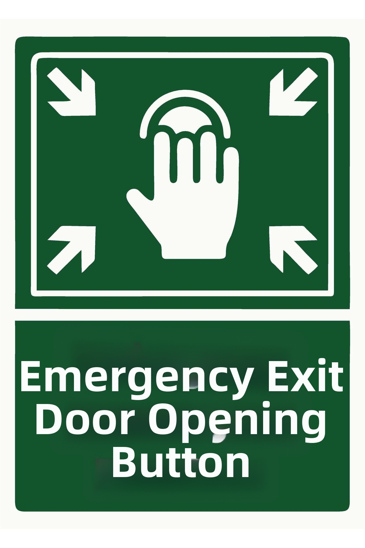 ZiPrinter Emergency Exit Door Release Button Isg Warning Sign Pvc A3 ...