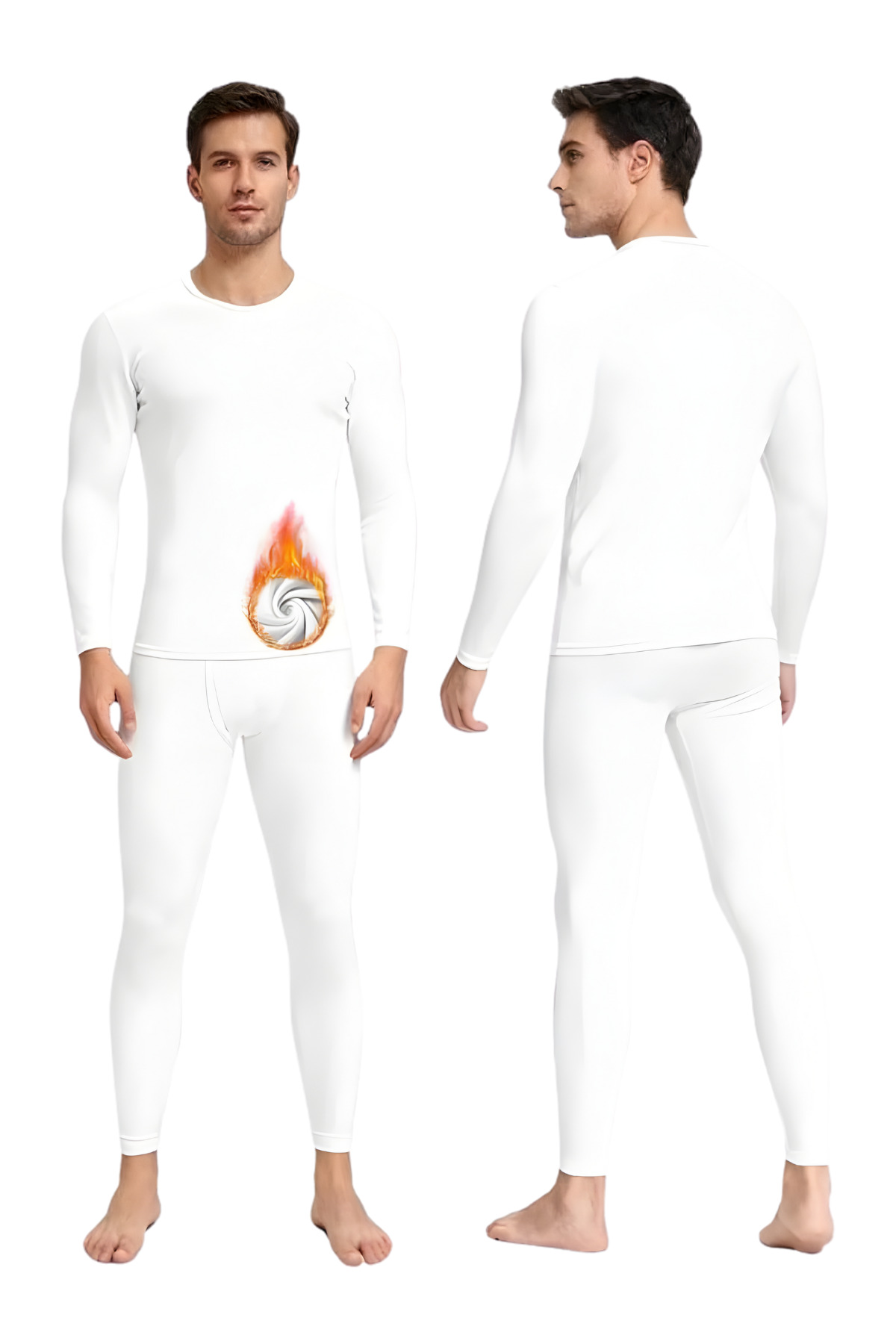 Genaric Men's Fleece-Lined thermal underwear - cashmere-feel base layer ...