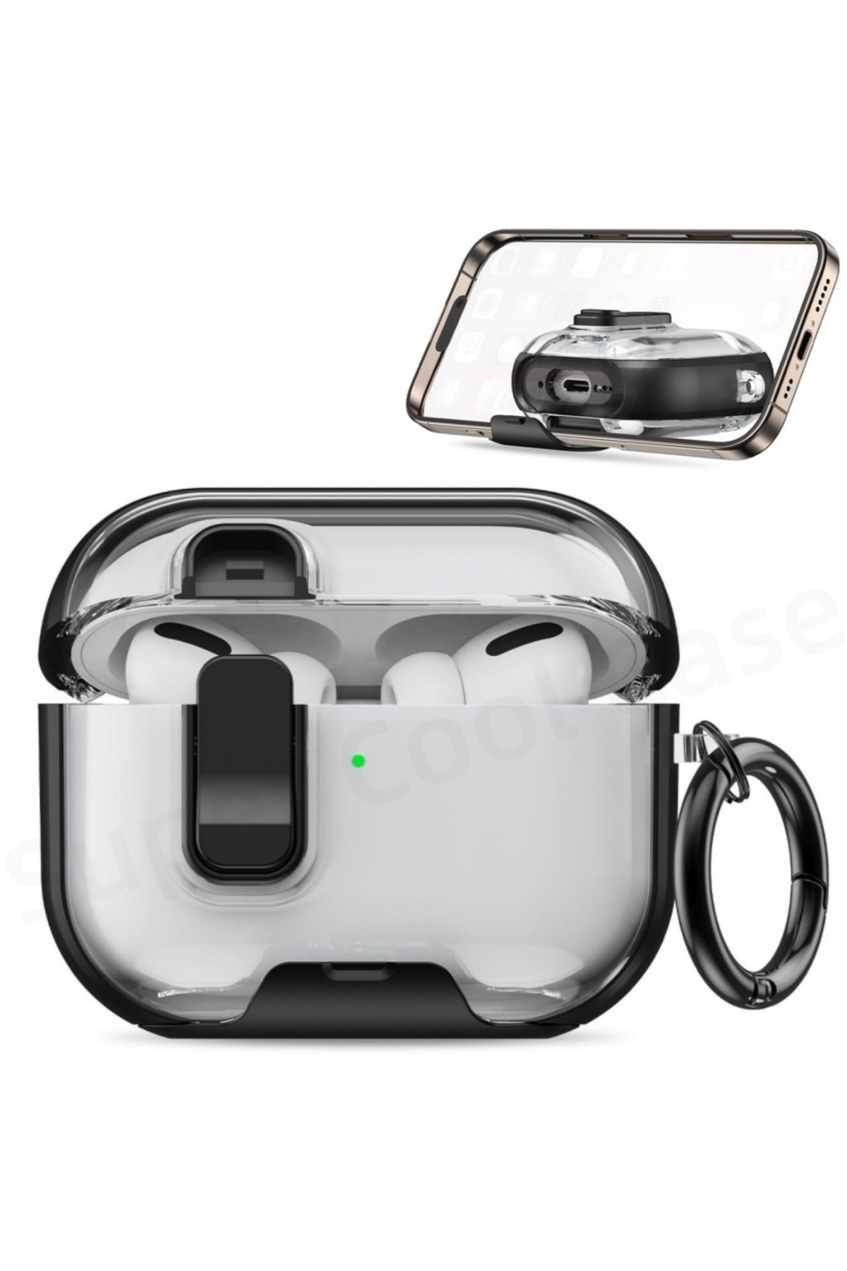 Choice for AirPods Pro 3 Black for AirPods Pro 3 Case 2025 with Phone ...