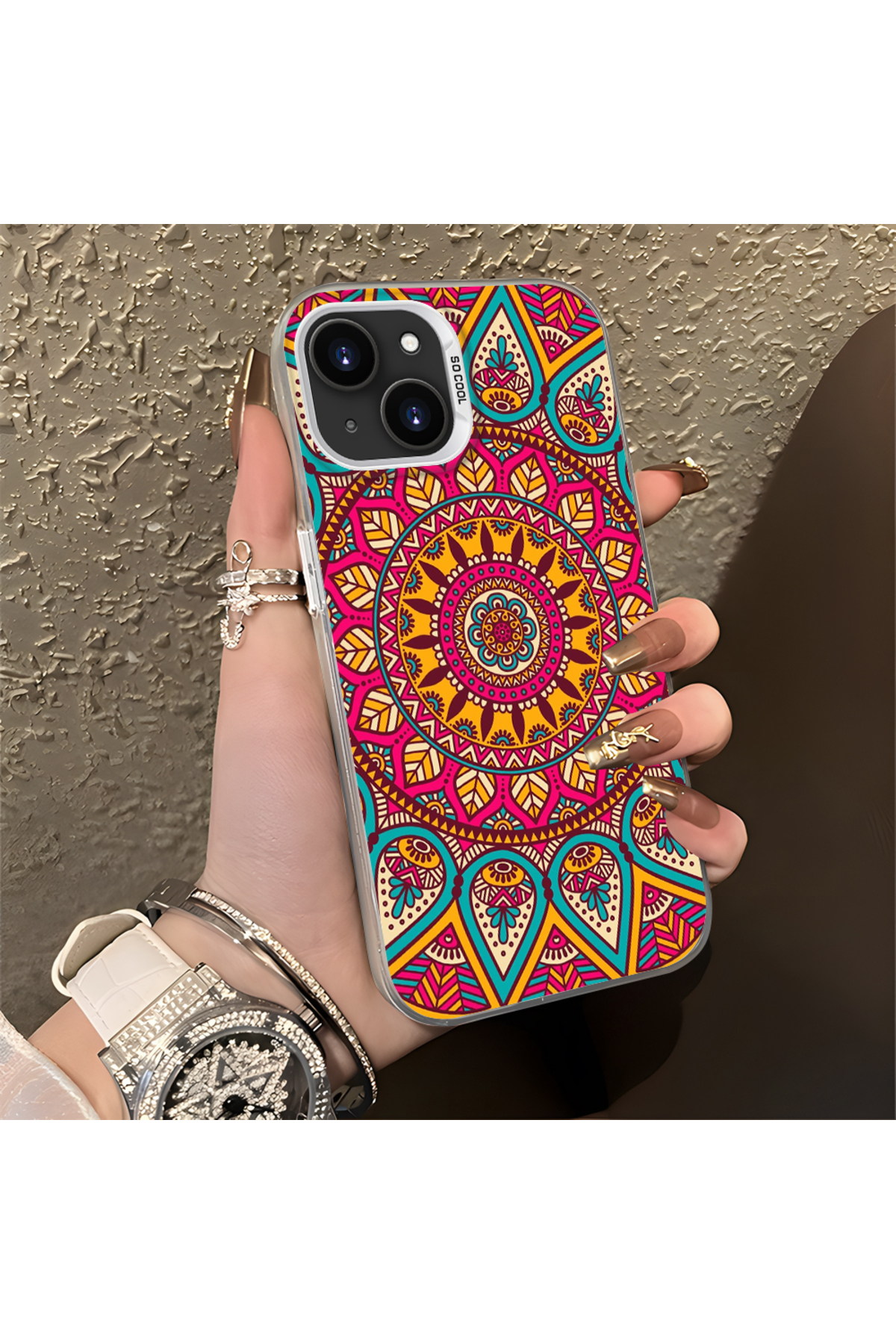 Hontinga iPhone 13 Uyumlu Kılıfı Güzel Desen Düşüme önleyici Telefon ...