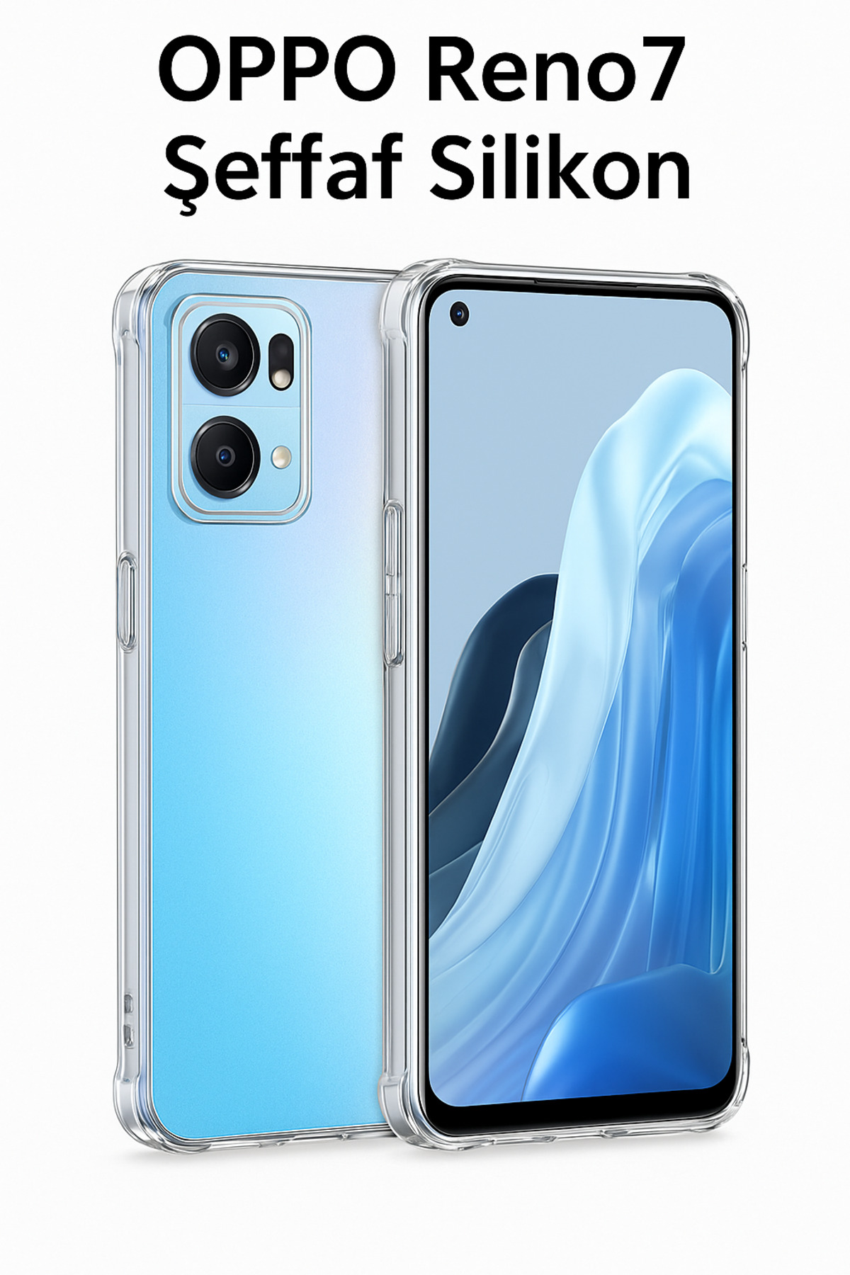 YD Shop Oppo Reno 7 Şeffaf Silikon Kılıf – Esnek Darbe Emici Ultra İnce ...