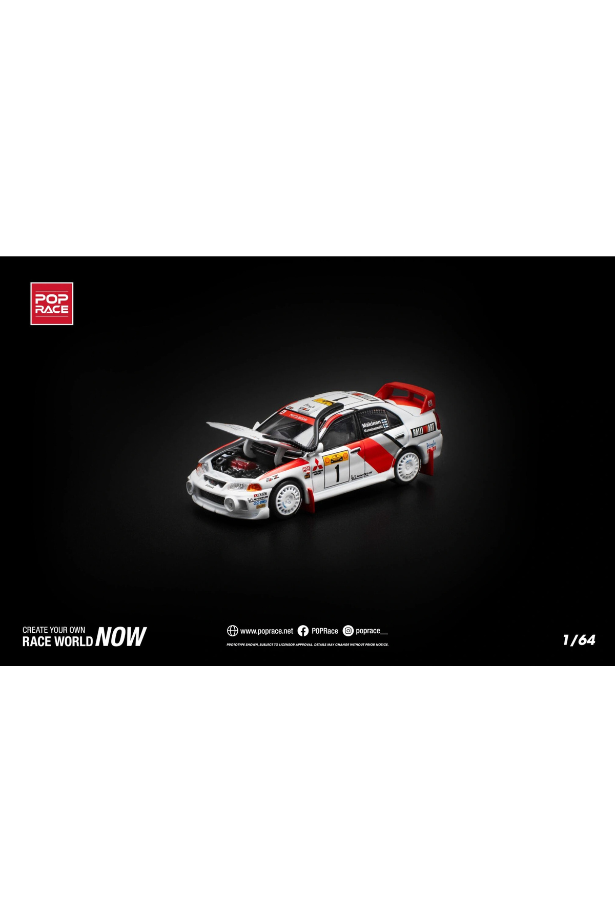 pop race 1 Pop Race PR640231 1/64 MITSUBISHI LANCER EVOLUTION IV SAFARI ...