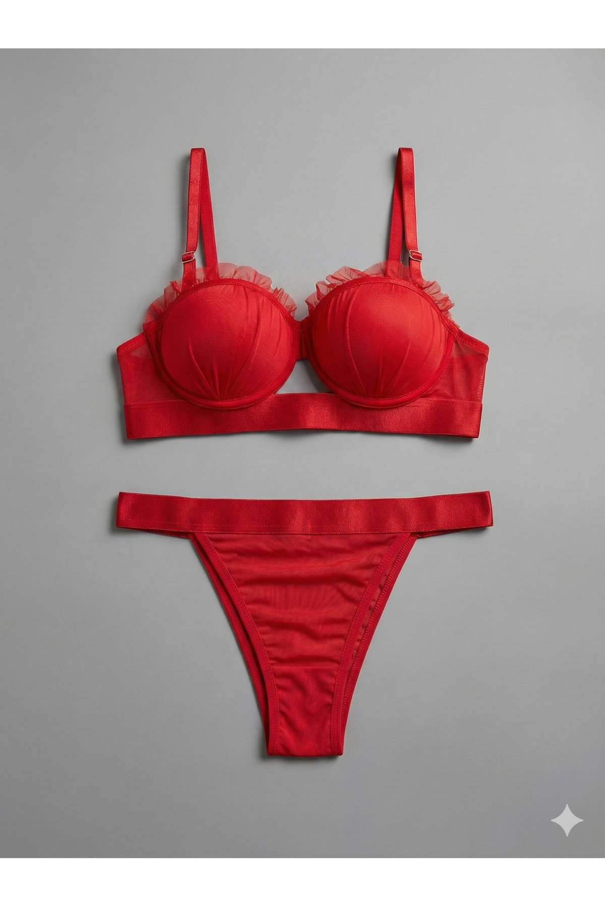 Ponpon Collection Kırmızı İstiridye İç Çamaşır Takımı - Fiyatı, Yorumları