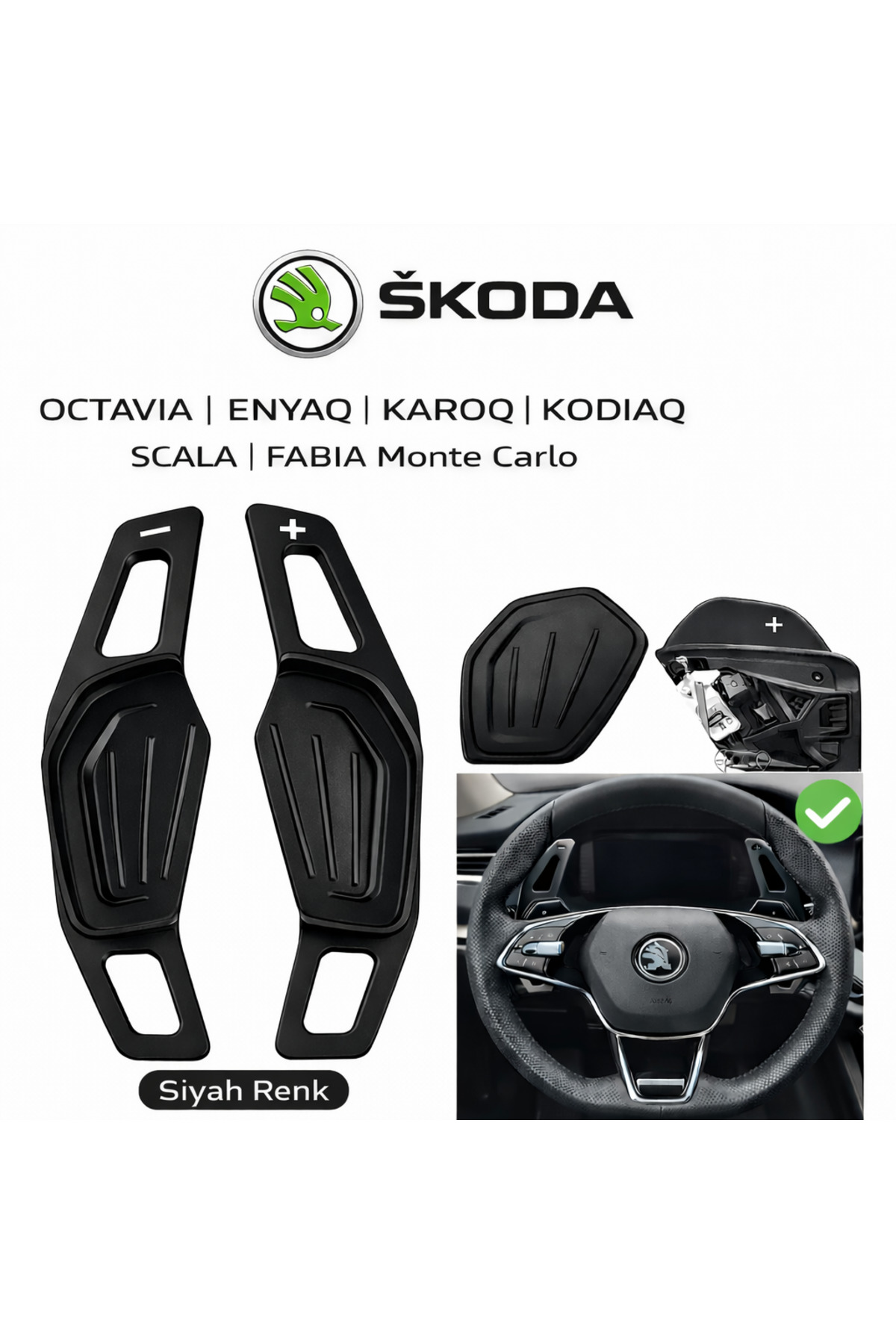 YıldızTuning Skoda F1 Direksiyon Kulakçığı | Octavia Enyaq Karoq Kodiaq ...