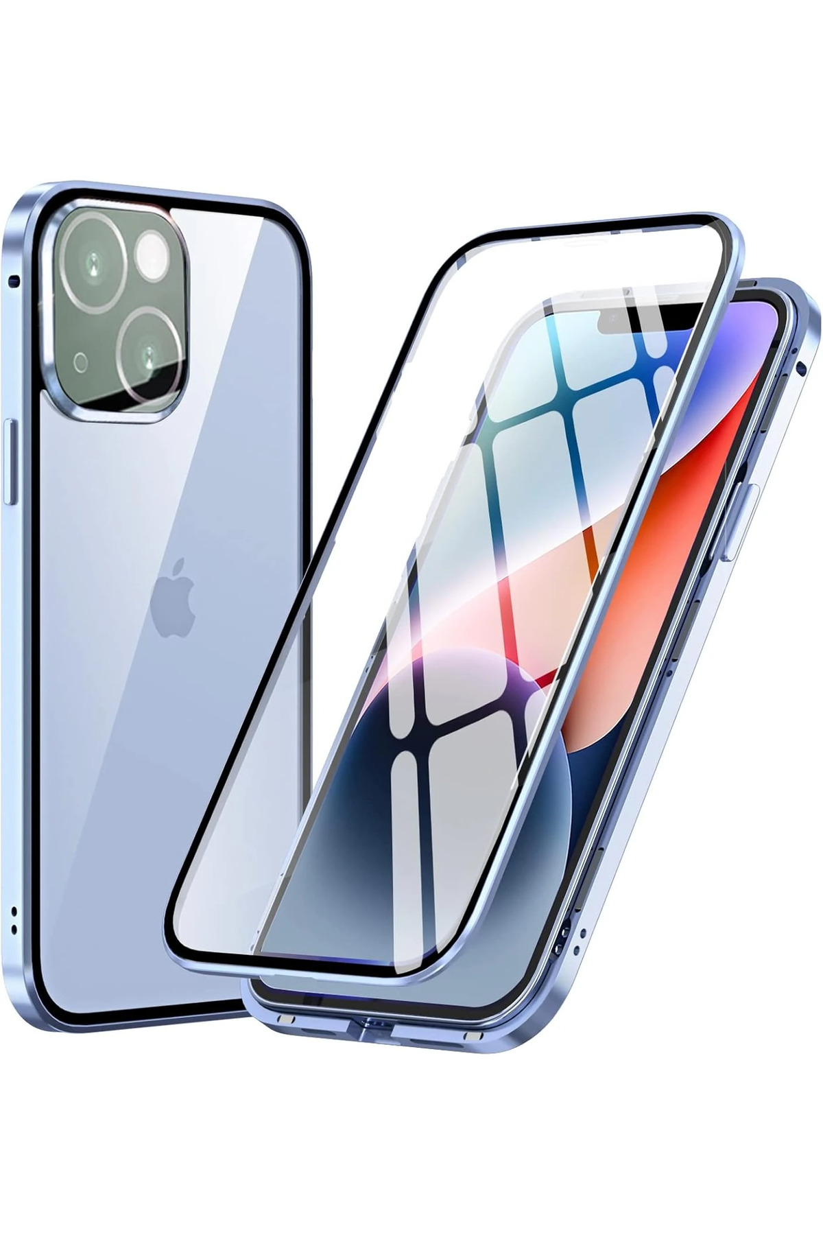 NEALDİN iPhone 13 Pro Max 360° Manyetik Tam Koruma Kılıf, Ön Arka Cam ...