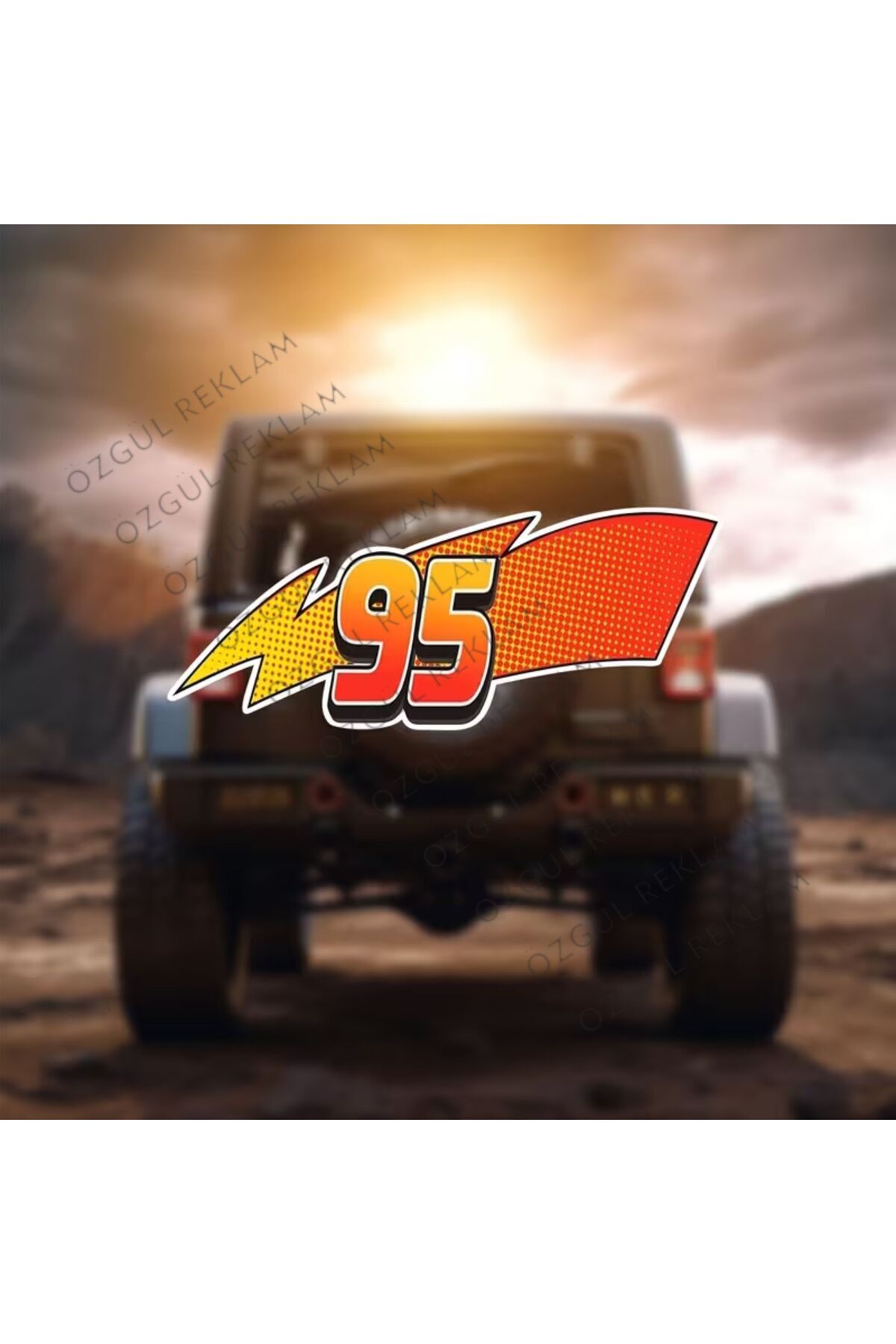 ÖZGÜL REKLAM mcqueen 95 sticker Araba sticker / Motor Sticker / Laptop ...