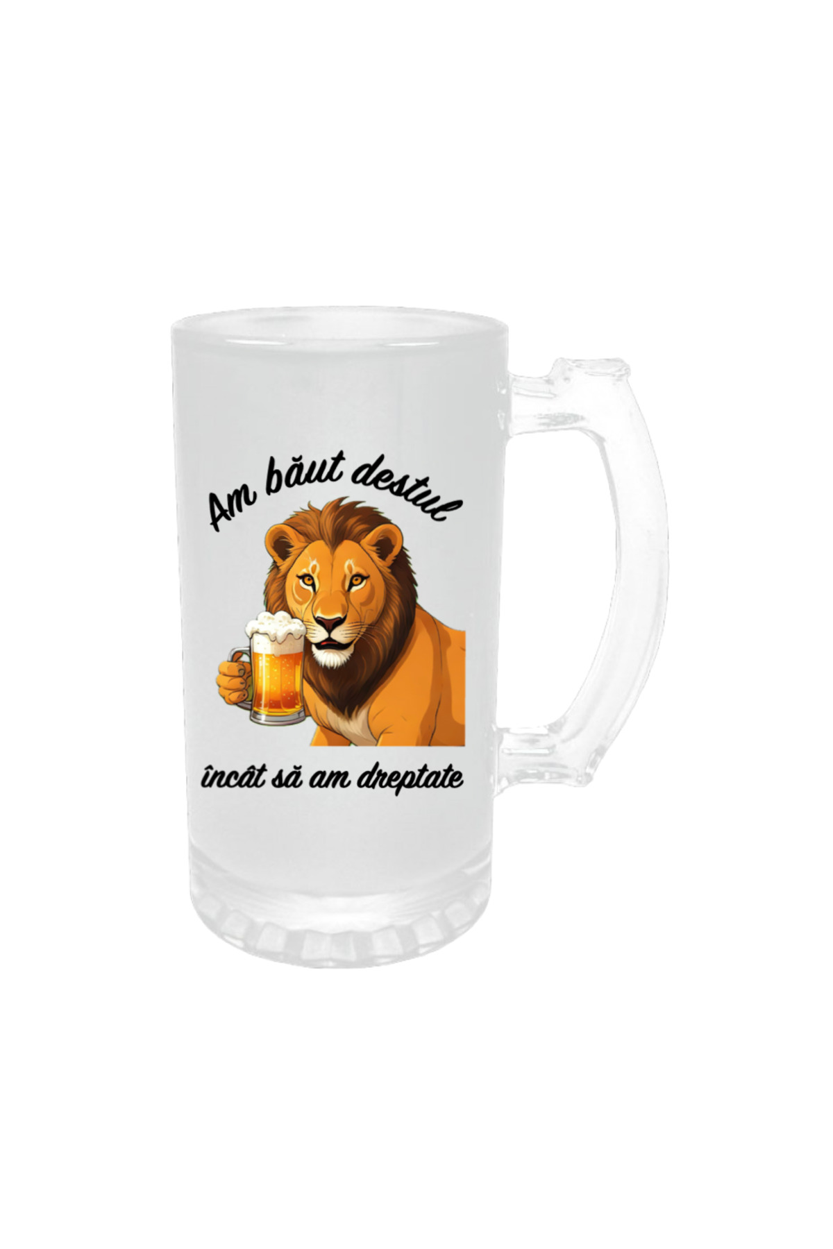 Mug Mania Halba de bere personalizata cu mesaj amuzant, Am baut destul ...