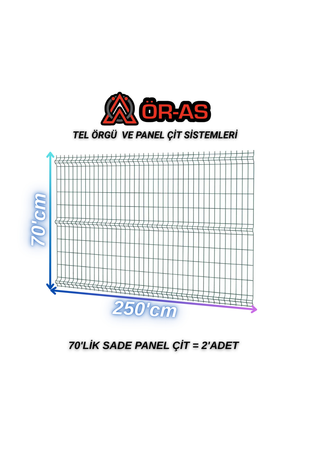 ÖR-AS TEL ÖRGÜ & PANEL ÇİT SİSTEMLERİ Ör-As Tel Bahçe Teli Panel Çit 70 ...