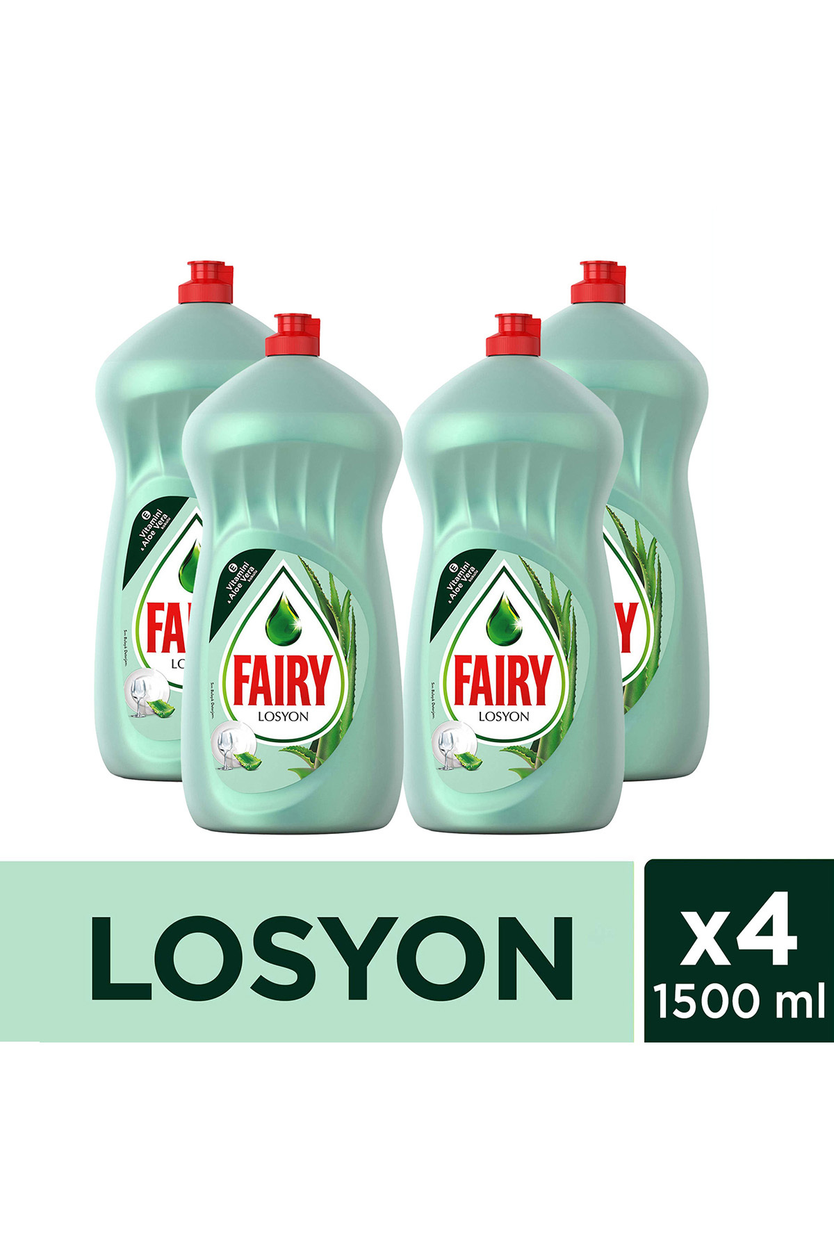 Fairy Losyon Sıvı Bulaşık Deterjanı 1500 ml Aloe Vera Kokulu x 4 Adet ...