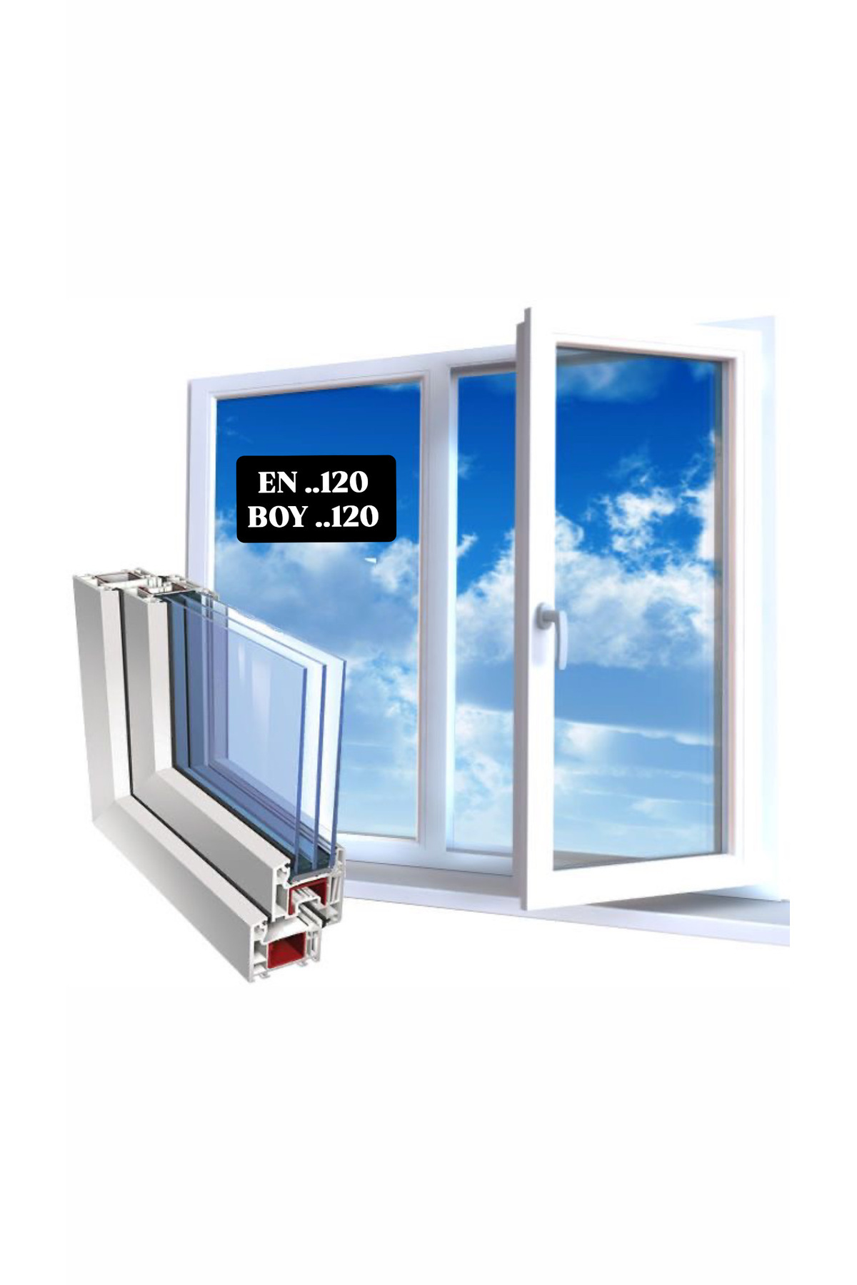 Proline 70 LİK SERİ PİMAPEN PENCERE BEYAZ TEK KANATLI 120x120 - Fiyatı ...