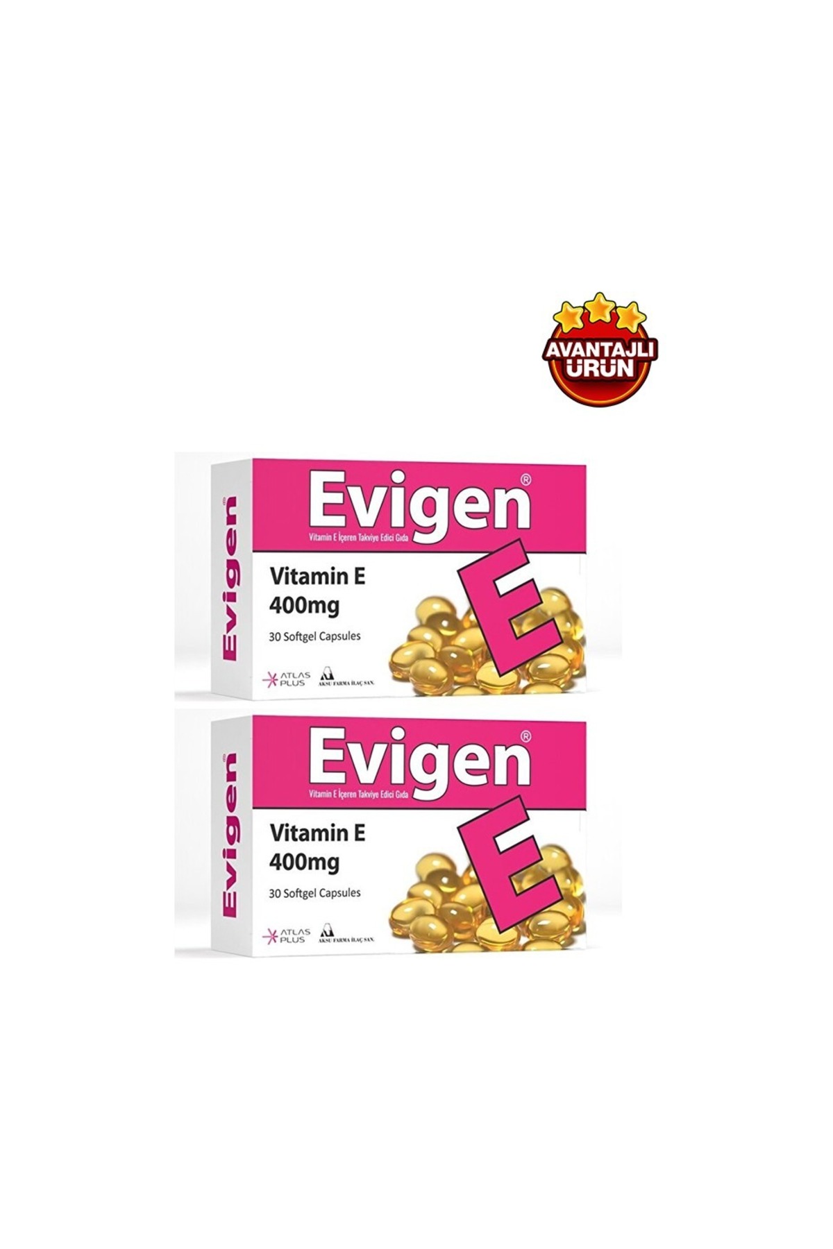 evigen Vitamin E 400 Mg 30 Yumuşak Kapsül 2 Adet - Fiyatı, Yorumları
