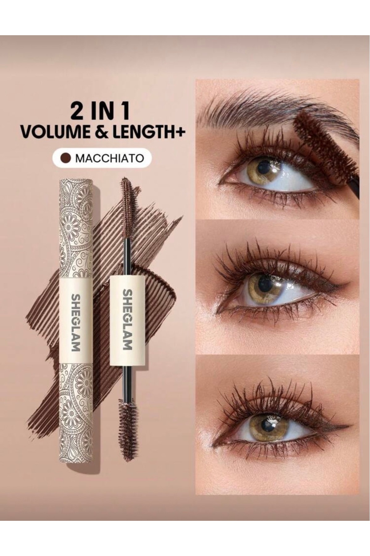 SHEGLAM All-In-One Hacim ve Uzunluk Maskara - Suya Dayanıklı Macchiato ...