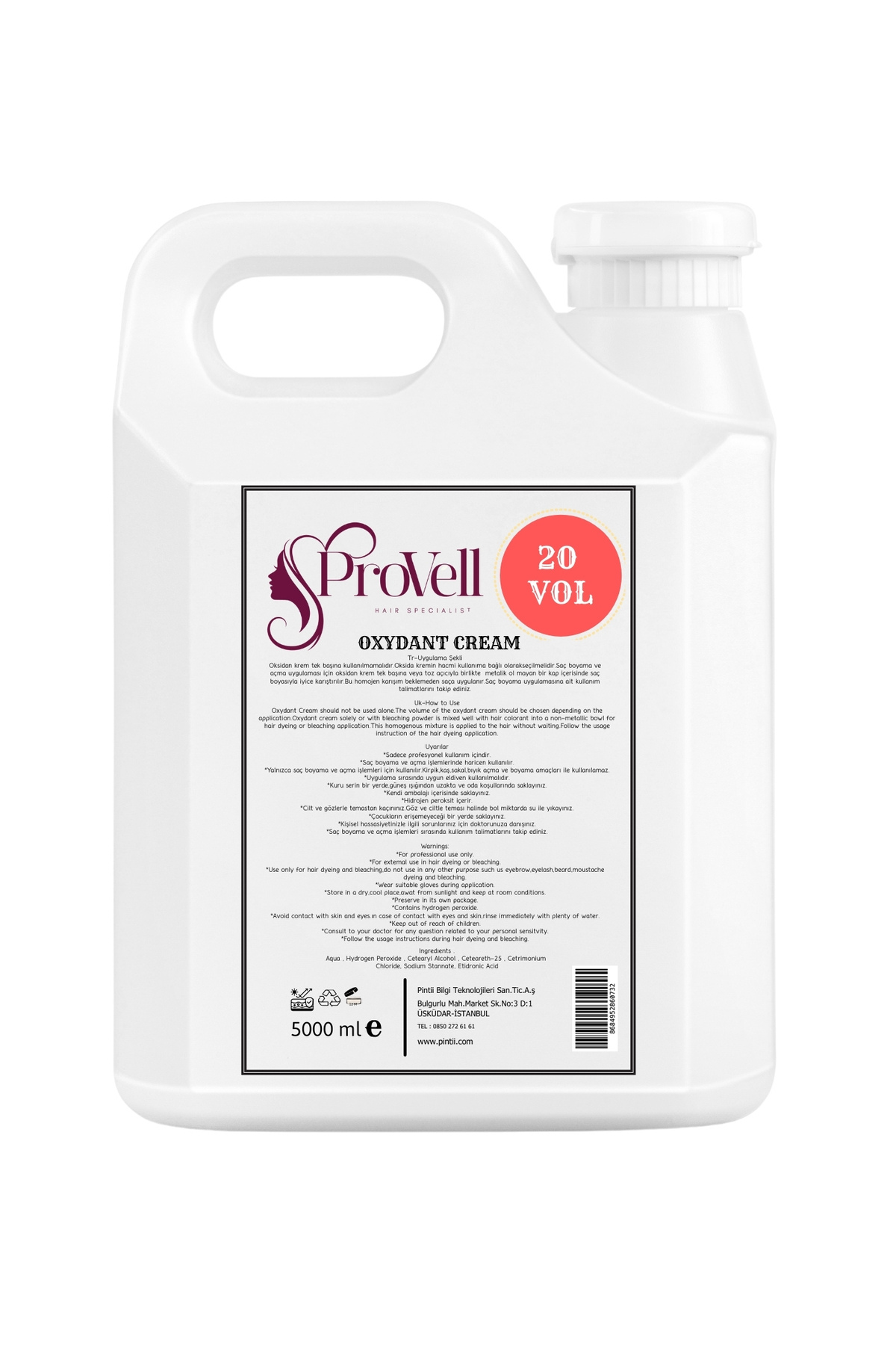 PROVELL 20 Vol Oksidan 5000 ml - Fiyatı, Yorumları