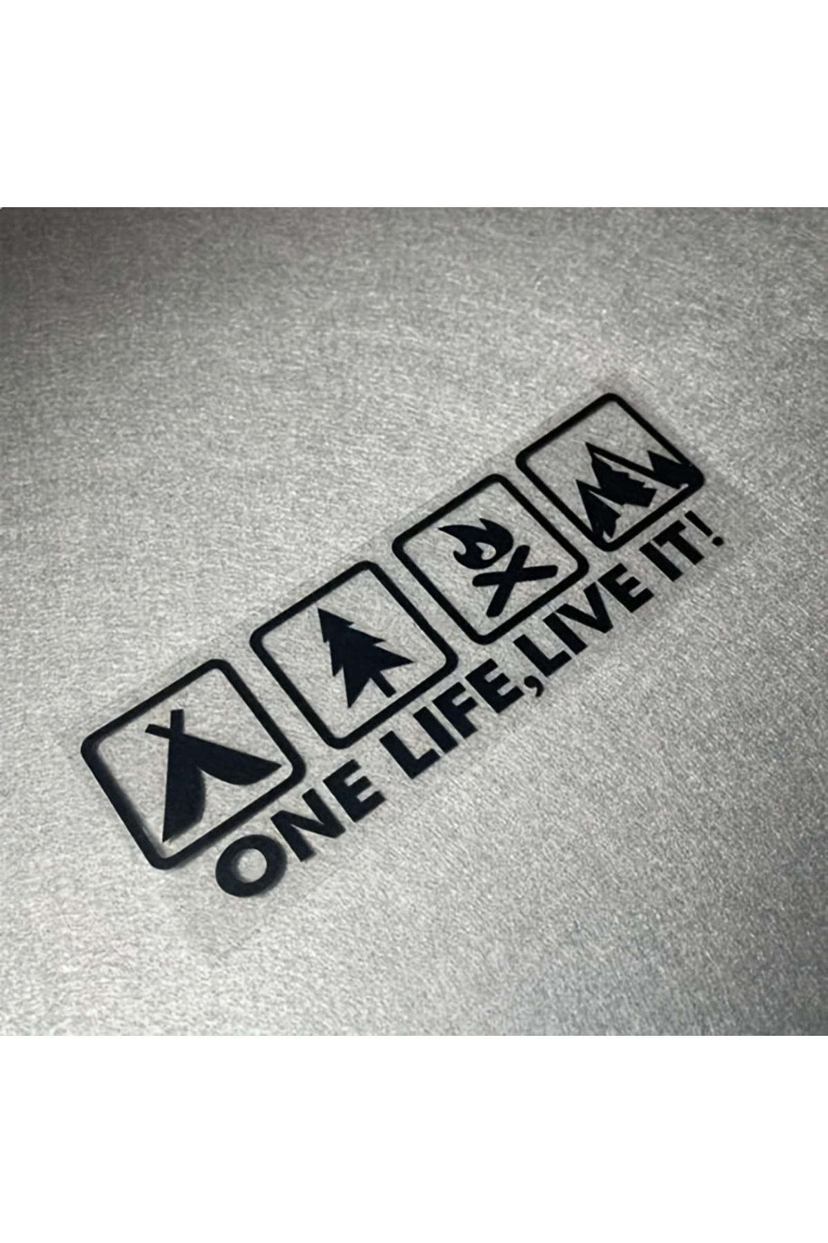 Choice M black One Life Live It Camping Outdoor Enthusiast Car Sticker ...