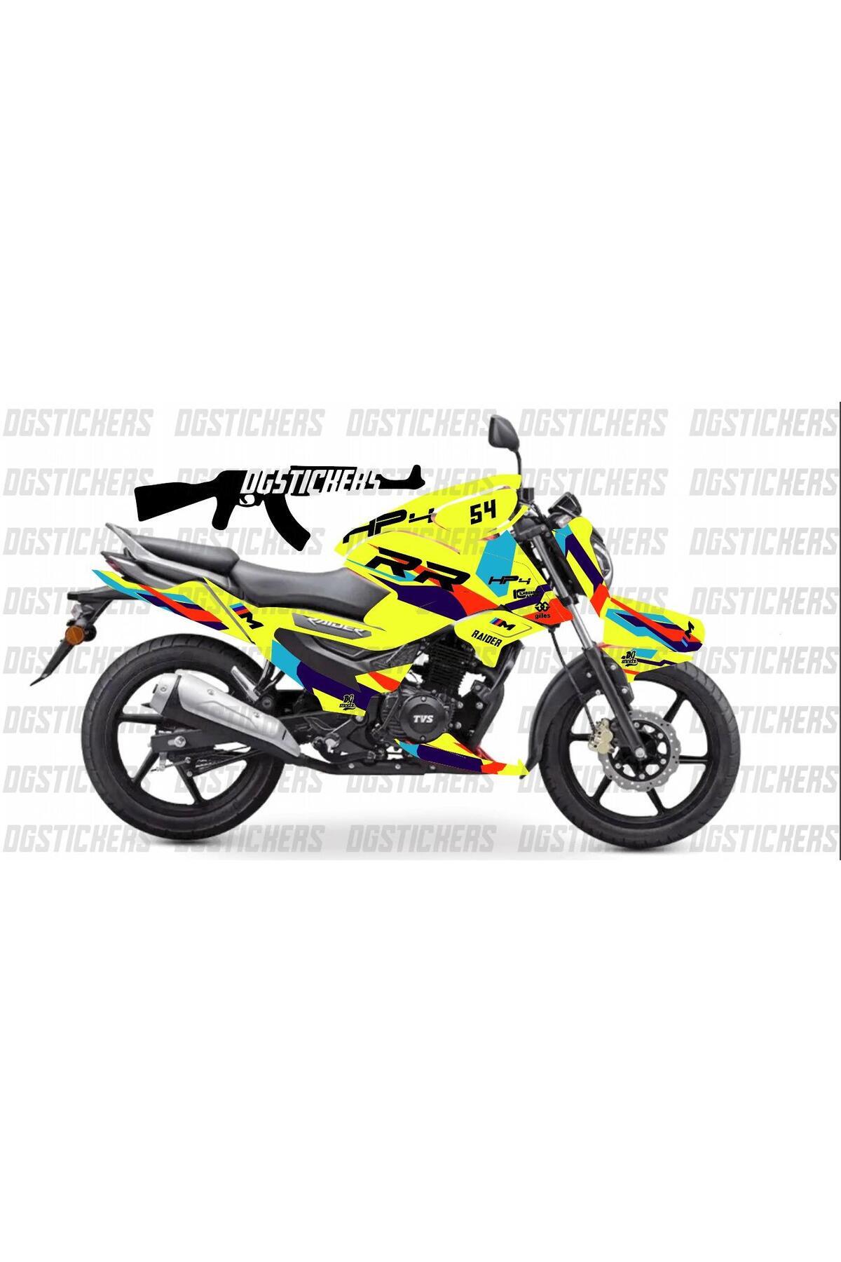 Motiker TVS Raider 125 RR Sarı Tasarım Sticker Etiket Modeli - Fiyatı, Yorumları