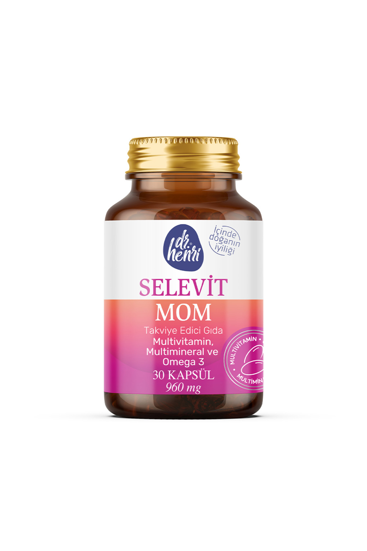 Dr.Henri Selevit Mom Multivitamin Multimineral ve Omega 3 30 Kapsül ...
