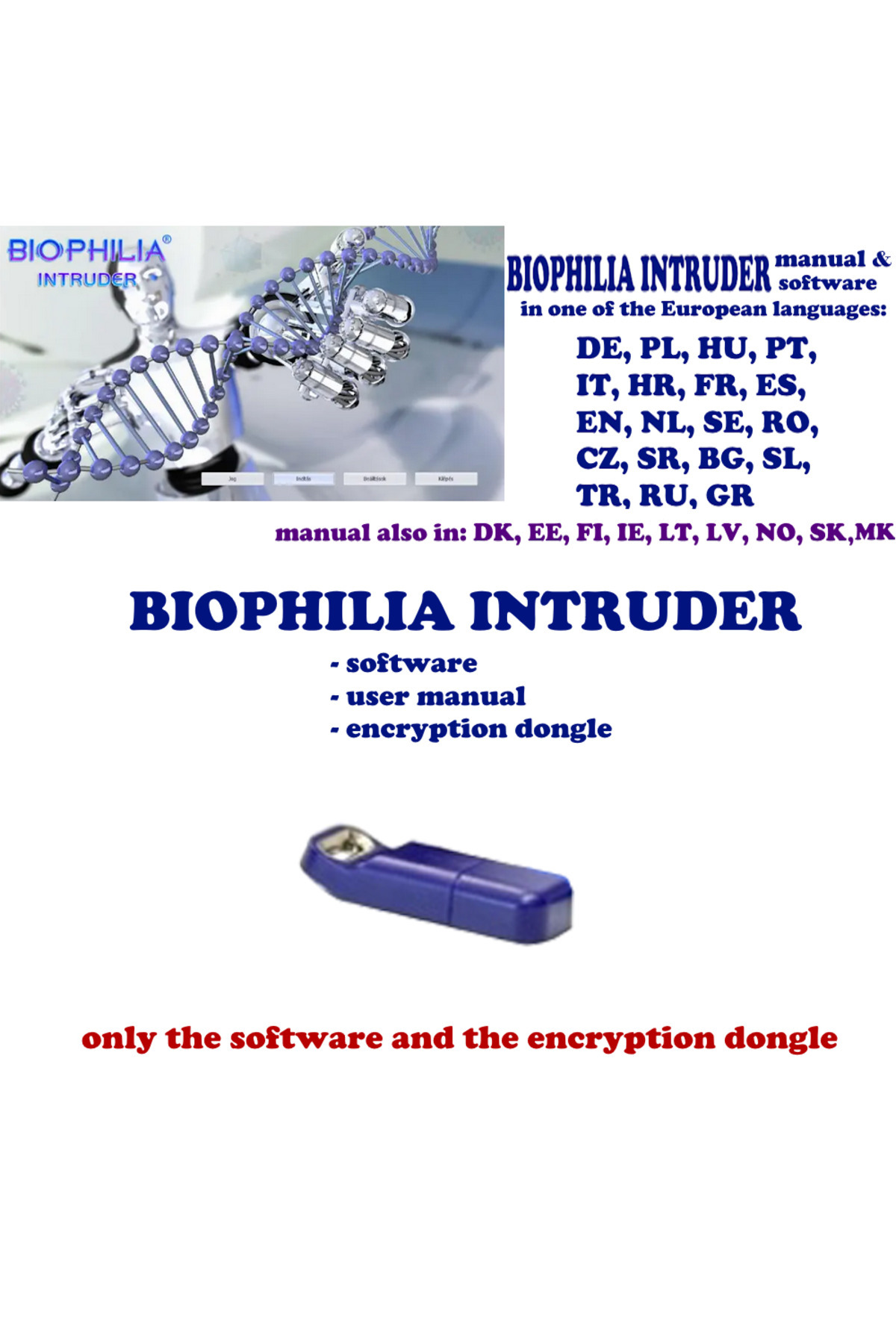 Biophilia Software si stick USB de encriptare pentru software Intruder ...