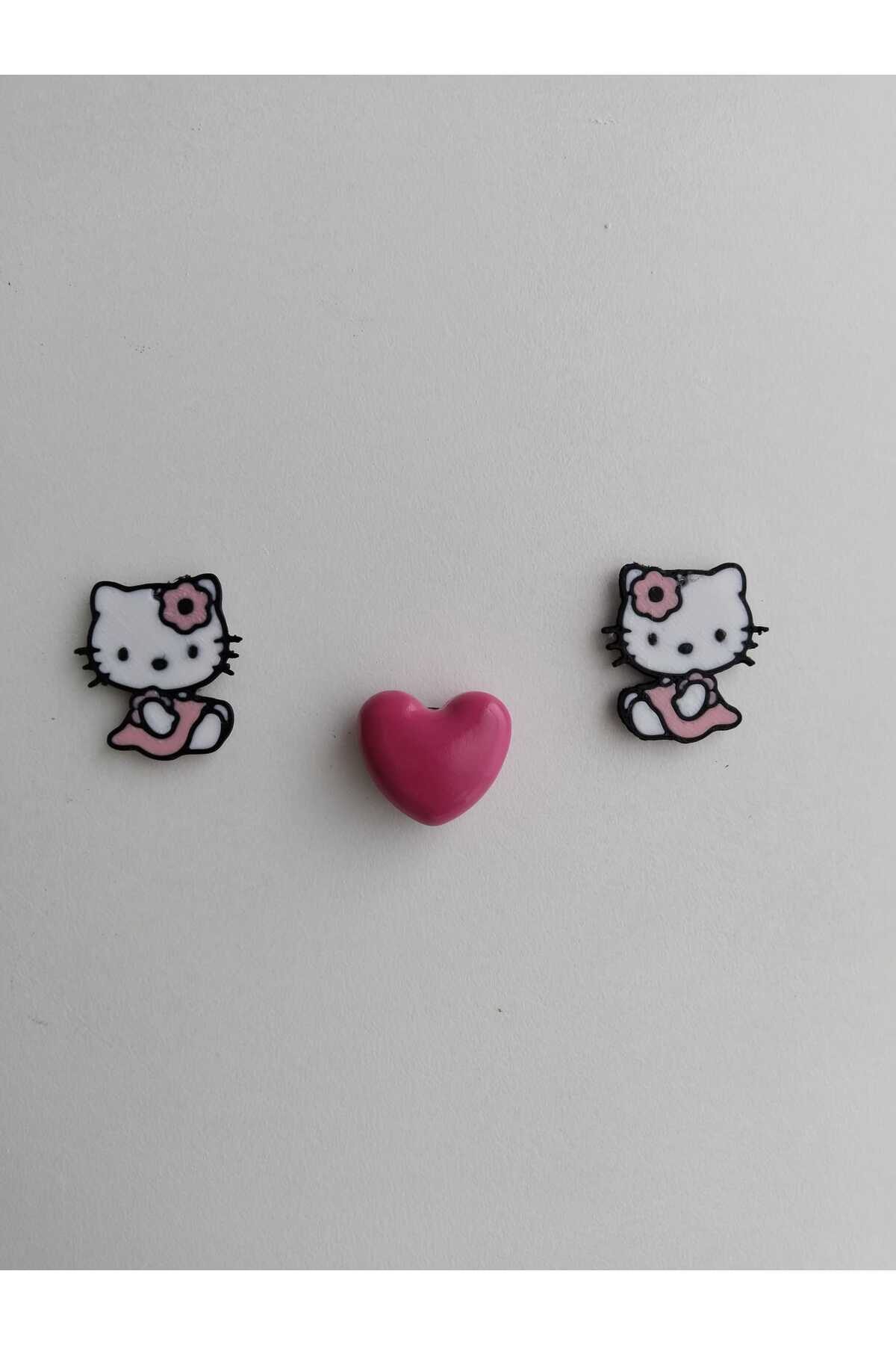 MD Design Hello Kitty Figürlü Kalpli Magnet Seti – Dekoratif Buzdolabı ...