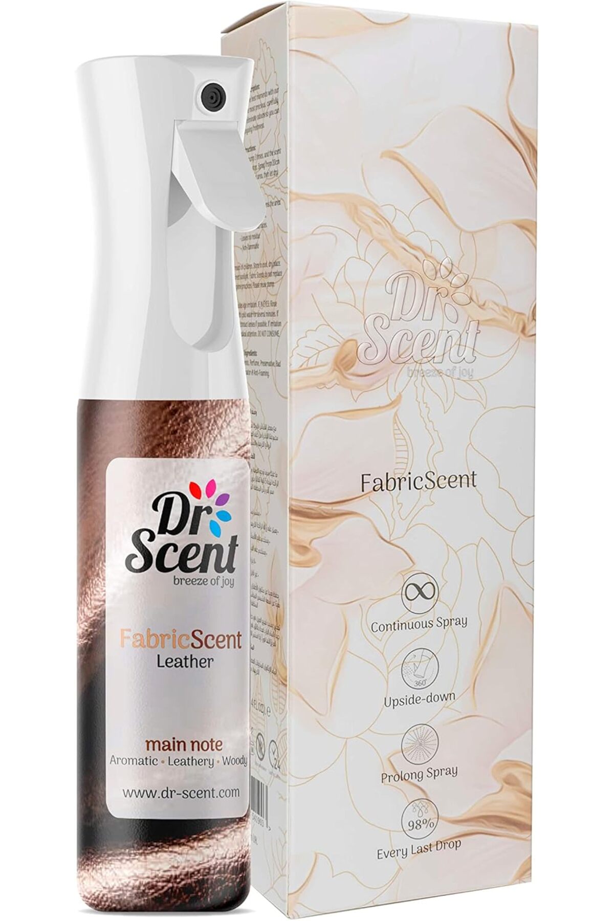 DR SCENT Fabric Spray Leather (300ml) Feel the Notes of Leather, Woody ...