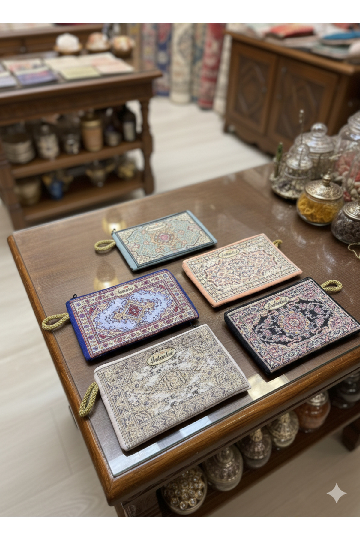 Gamy Bags Otantik Kilim Desenli Dokuma Kumaş Fermuarlı Bozuk Para ...