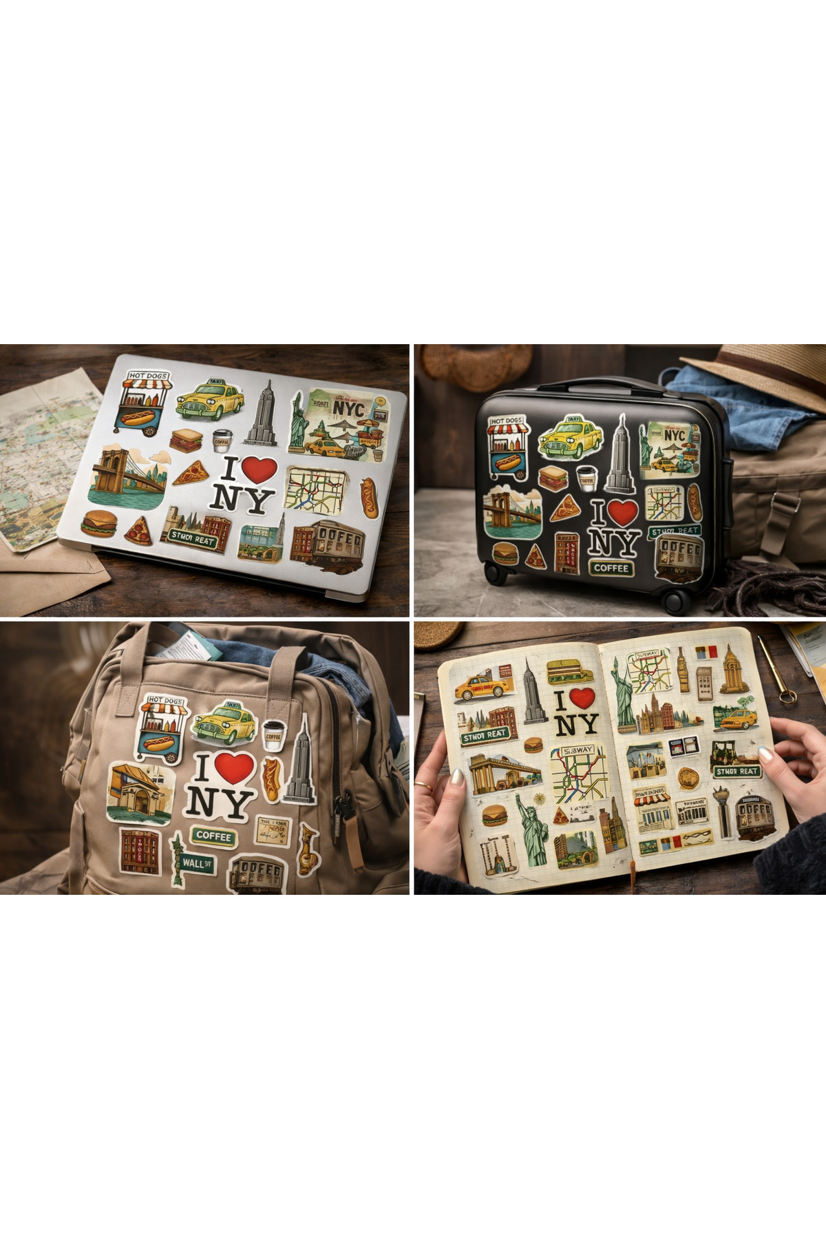 Limitless Design NYC Sticker Seti 30x22 cm – New York Şehir a (I Love ...