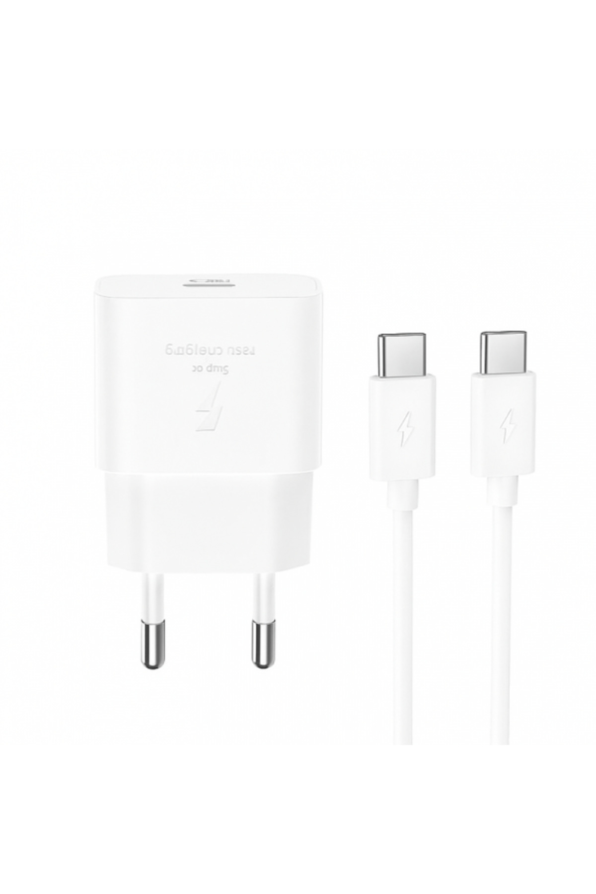 XO Design Mains Charger With USB-C Cable L167, 25W, 3A, 1 x USB-C ...