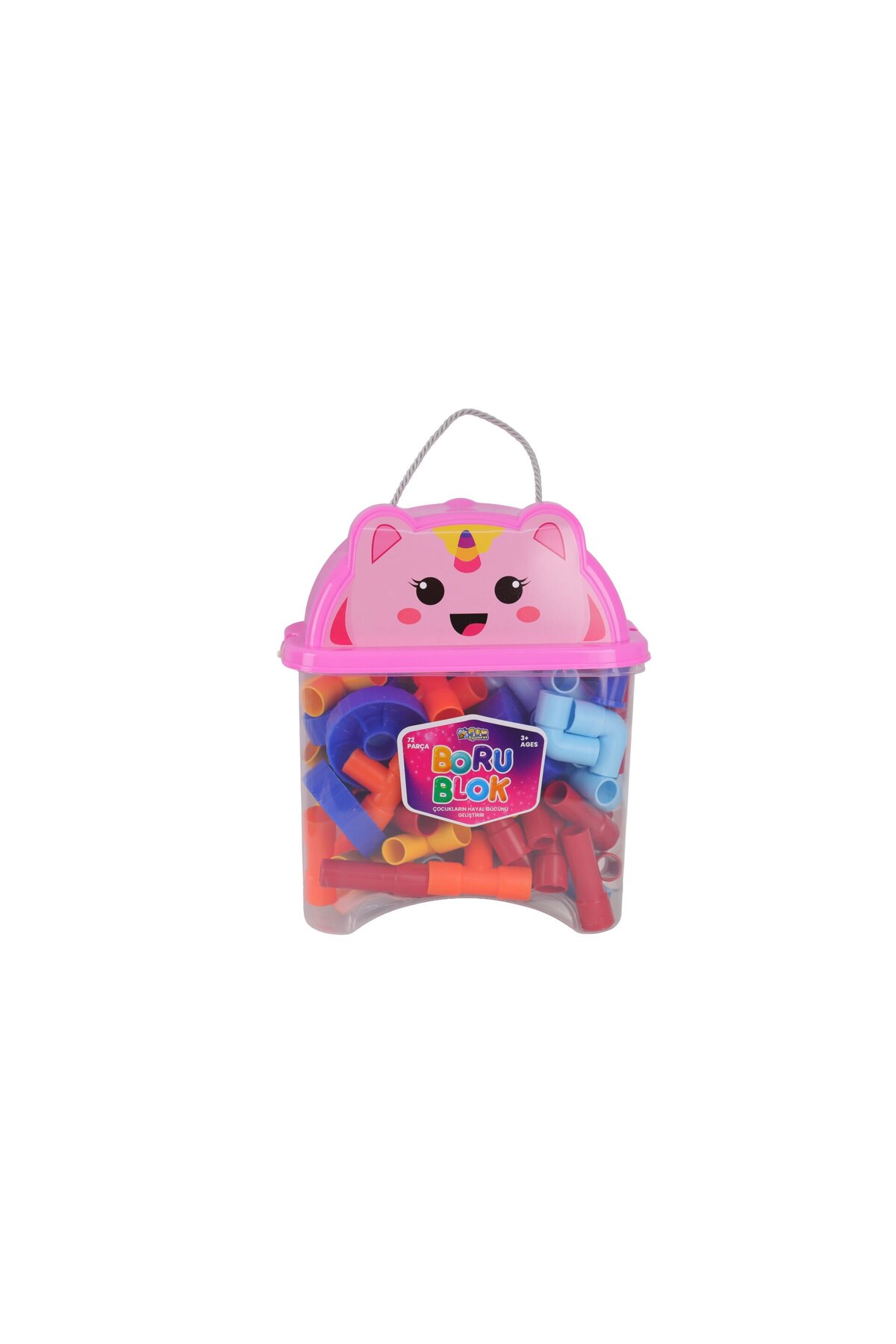 Nilly Toys لعبة بناء أنابيب HC1044 على شكل حيوانات، 72 قطعة في حاوية مع ...