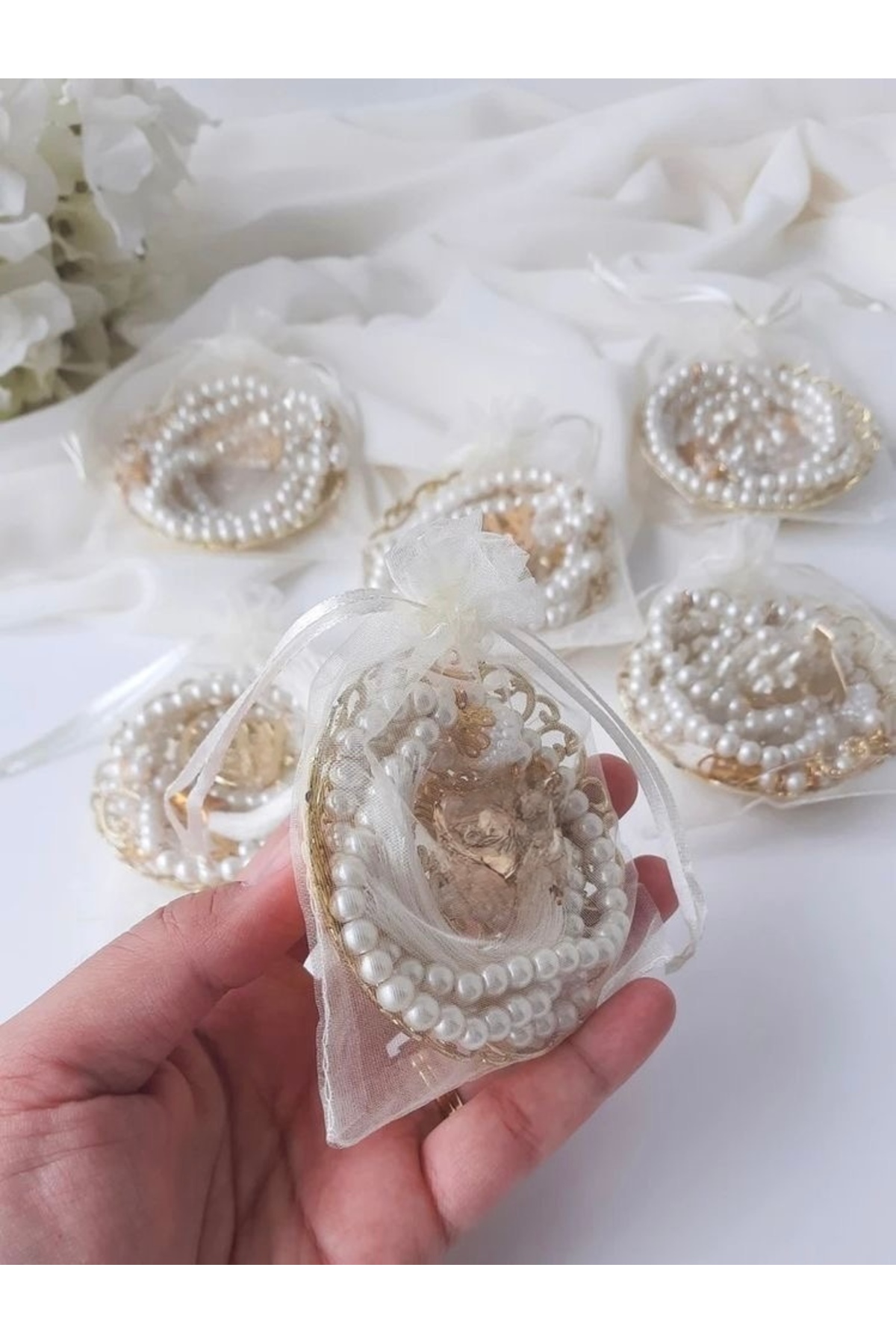 Mapel 15 adet keseli tesbih bebek, doğum, hac, umre, çeyiz, nişan ...