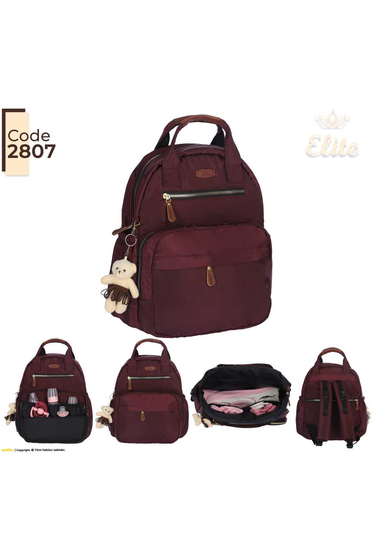 Elite Seal Nirvana Bordo Anne Bebek Bakım Sırt Çantası-Burgundy Red ...