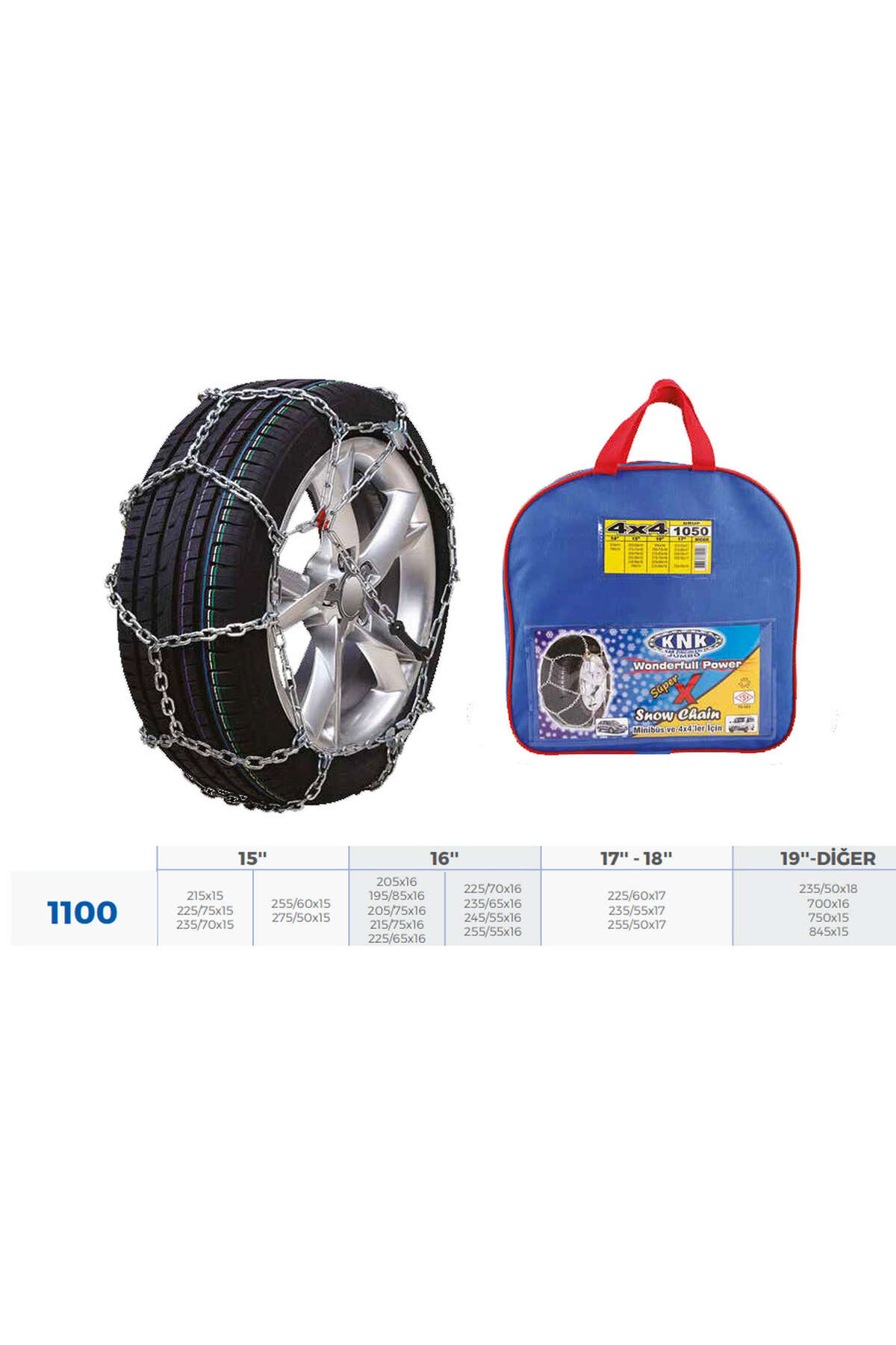 KNK SPTRNS PATİNAJ ZİNCİRİ TAKMATİK TRANSİT MİNİBÜS-MB JEEP ZİNCİR ...