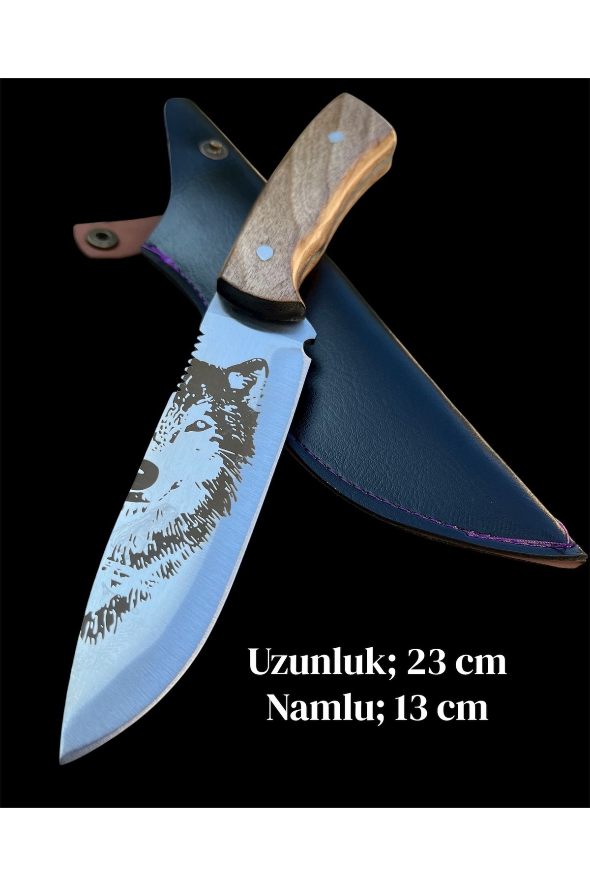 selim uyar kamp metal Kurt Figürlü Kamp Ve Av Bıçağı 23cm - Fiyatı ...