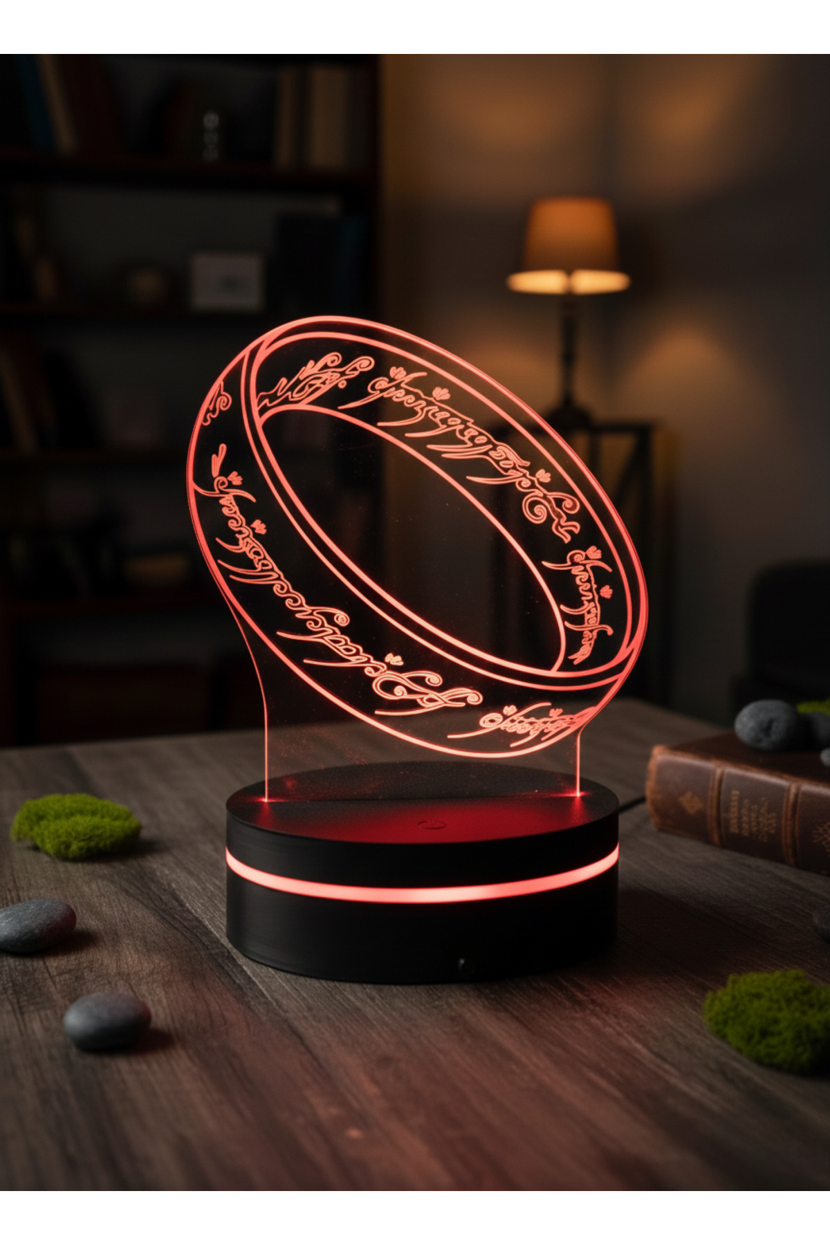 Eymi Design Yüzüklerin Efendisi Tek Yüzük 3D LED Gece Lambası ...