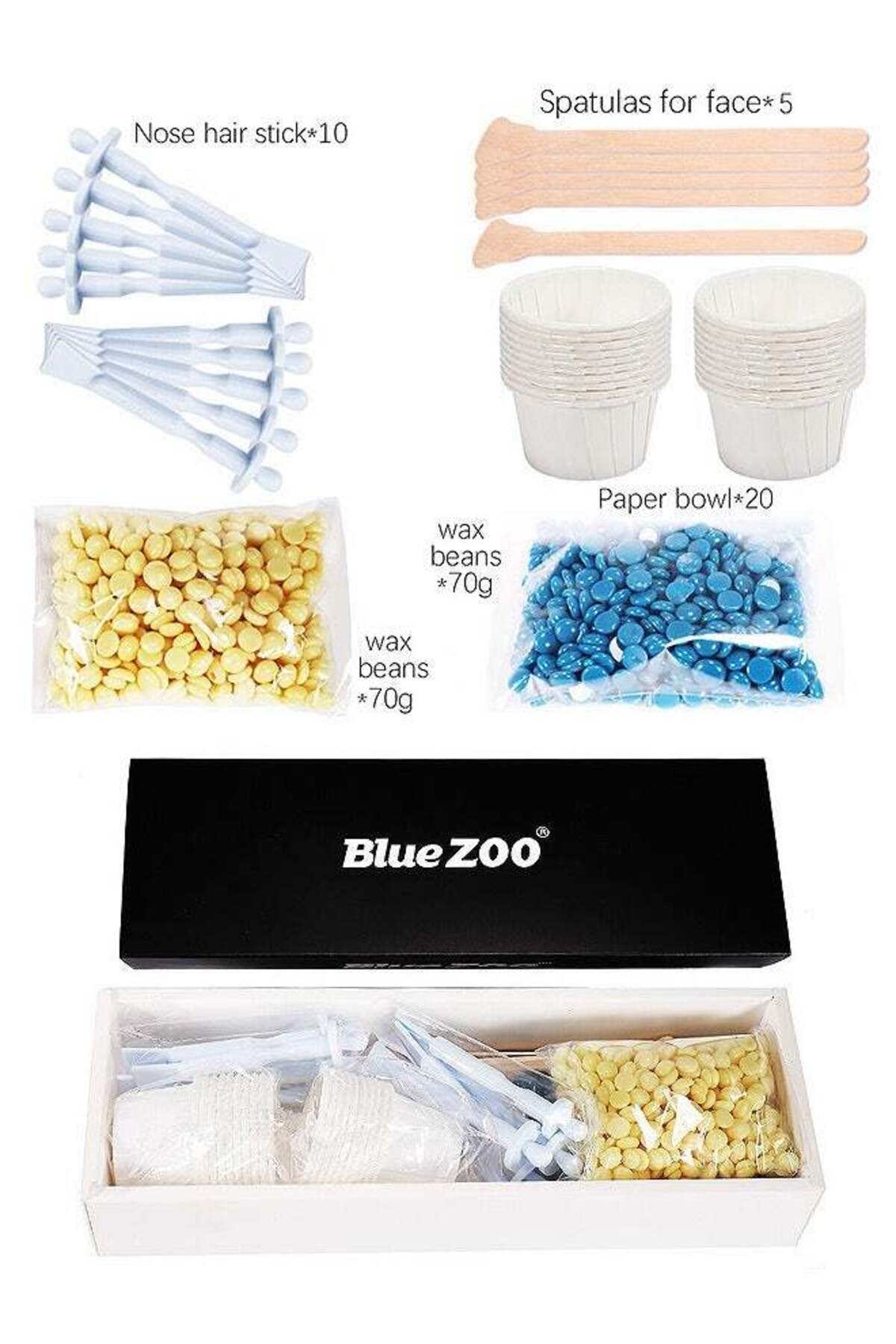 Blue Zoo Nose Wax Kit Nose Ear Hair Instant Removal Kits Multicolour ...