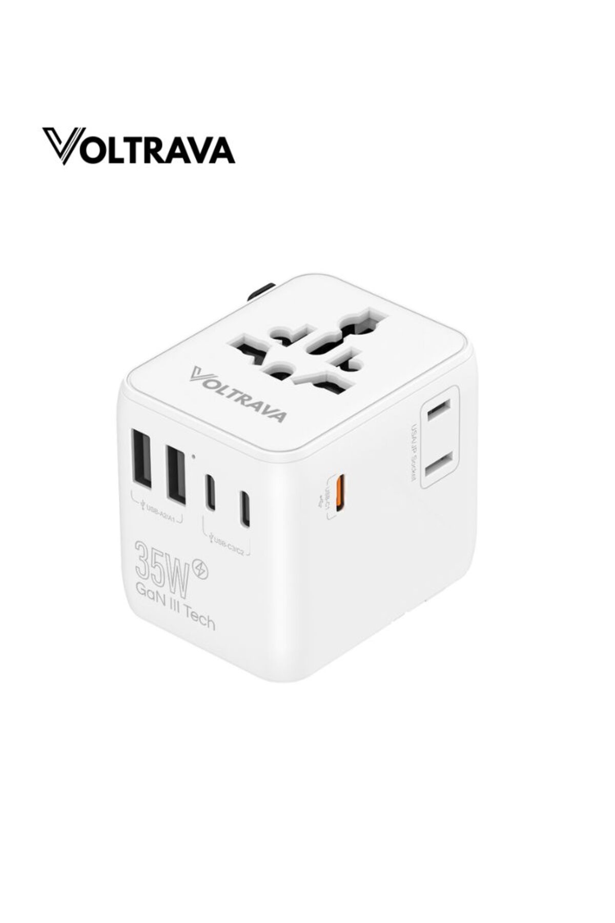 Voltrava Universal Travel Adapter 2500W with 2 AC Outlets, PD 35W Fast ...
