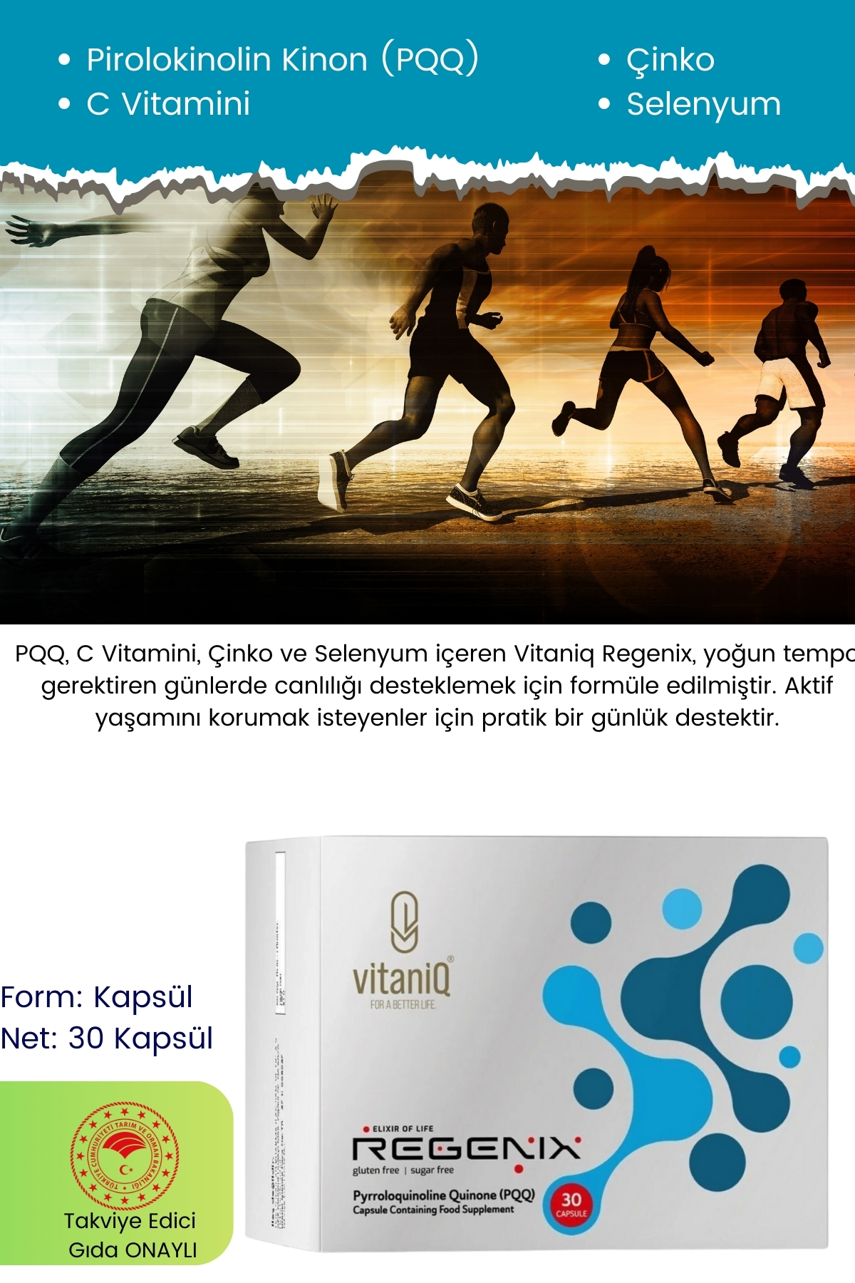 VITANIQ Pirolokinolin Kinon (PQQ) Destekli Takviye – Regenix İle ...