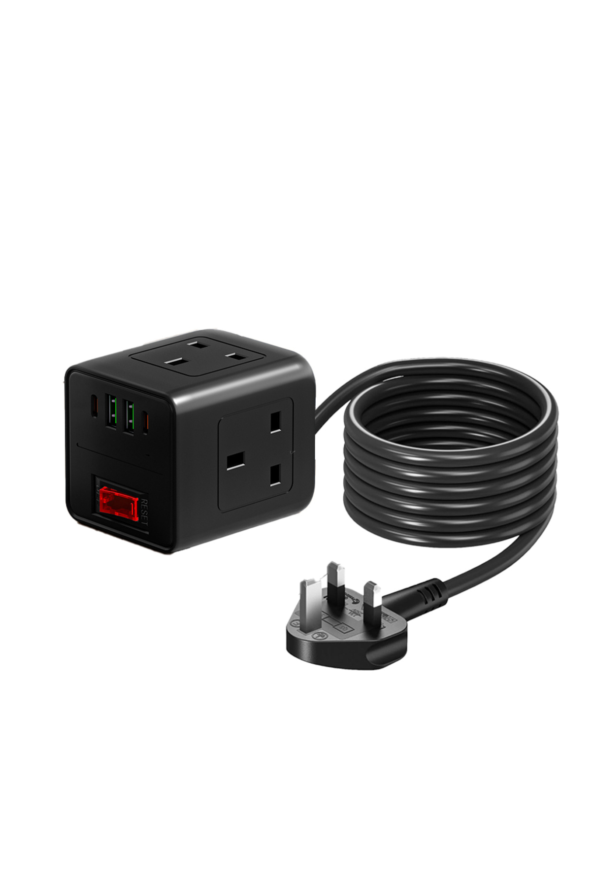 Choice UK Plug Black Pulg 2500W UK Plug Power Strip Adapter Multitap AC ...