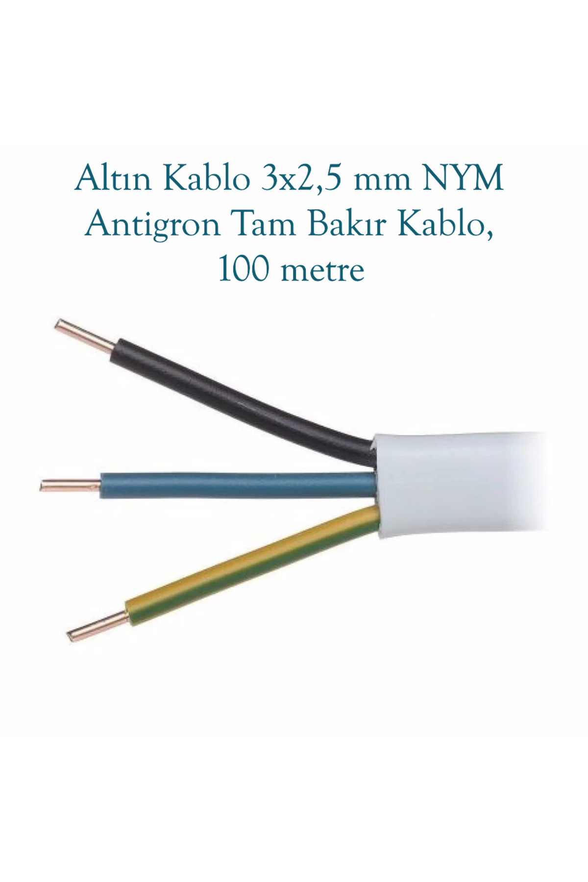 Altın Kablo 3x2,5 mm NYM Antigron Tam Bakır Kablo, 100 metre - Fiyatı ...