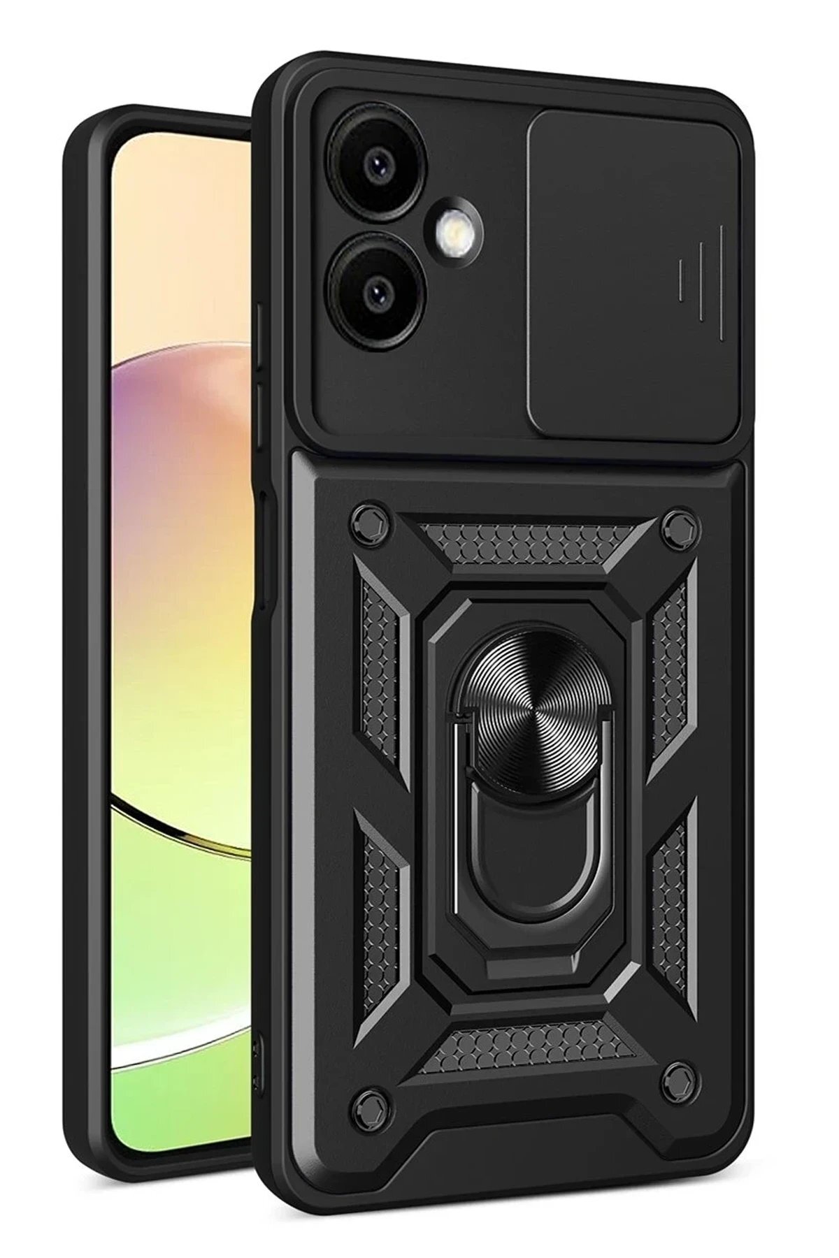 Khayra Samsung Galaxy A07 4g Pars Silicone with Lens Ring - Black-(5796 ...