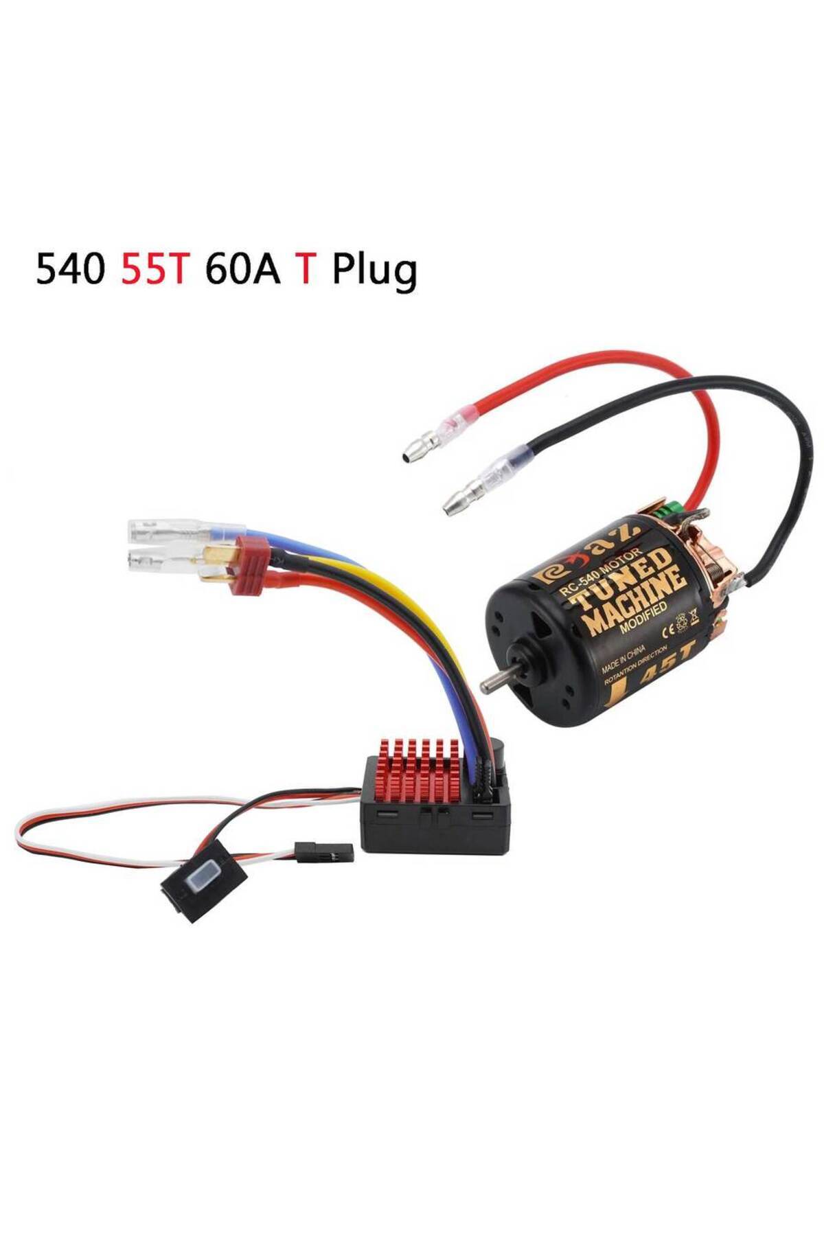 Choice 540 55T 60A T YSIDO 540 Combo Brushed Motor 55T 45T 35T 60A ESC ...