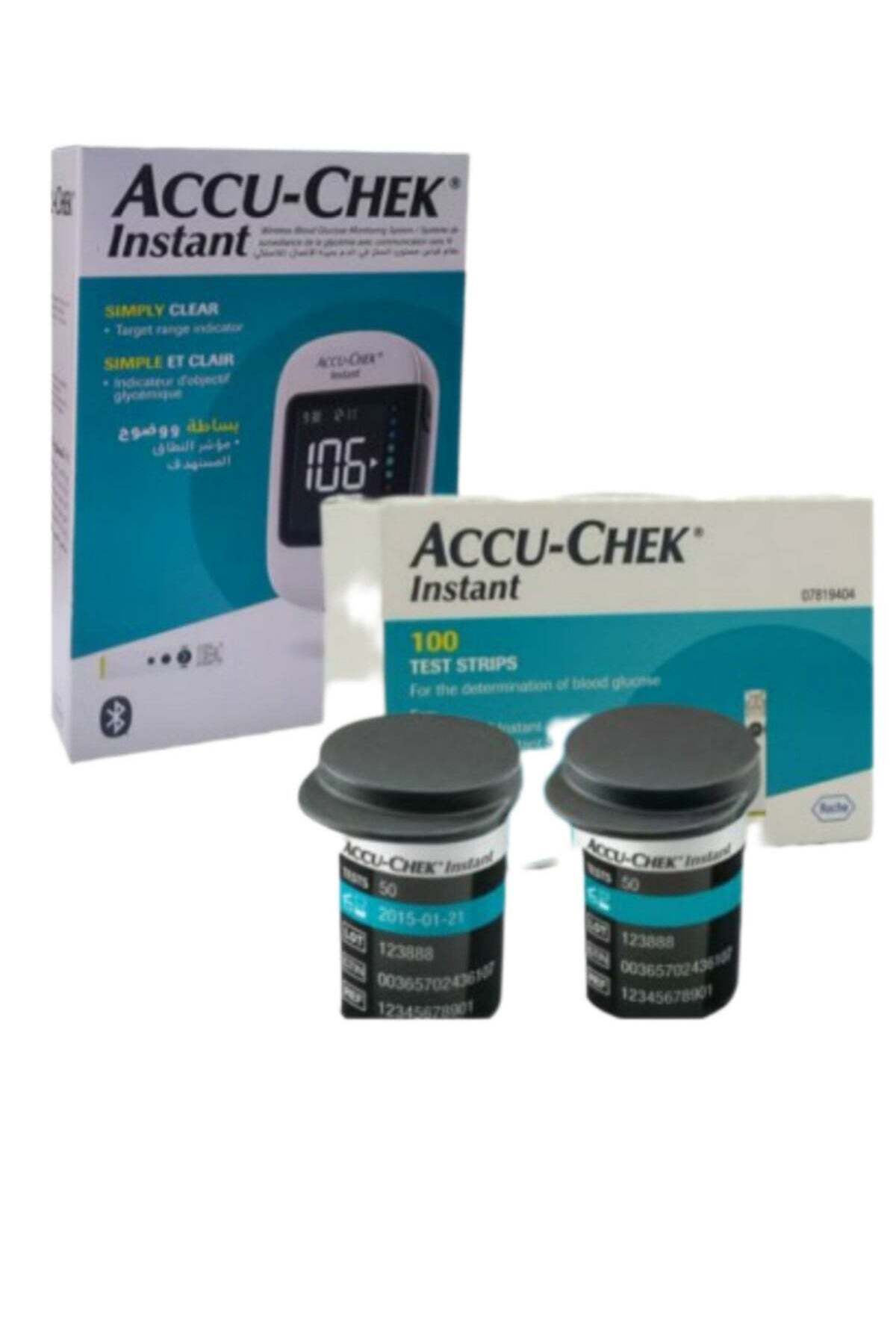 INSTANT Accu-Chek Instant Blood Glucose Monitor with 100 Test Strips ...