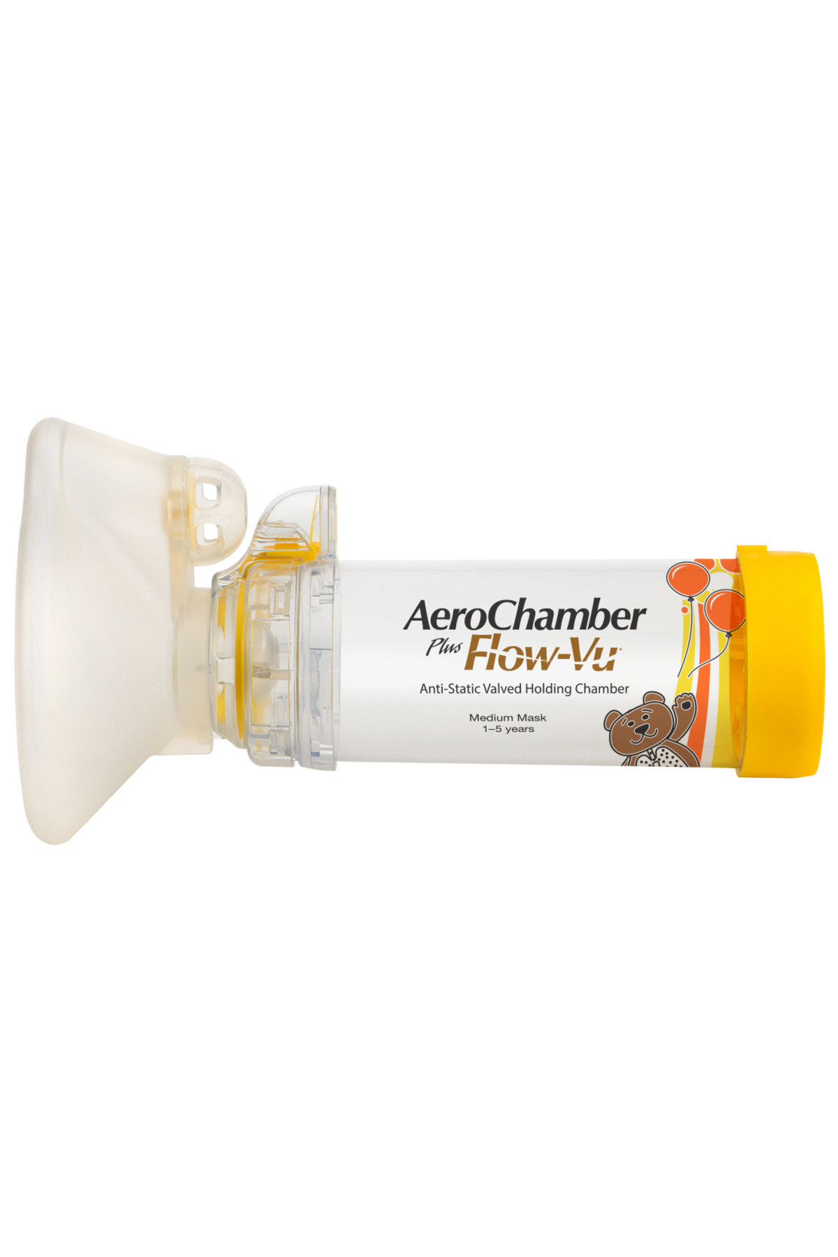 Aerochamber PLUS® FLOW-VU® Chamber (Sarı, Çocuklar için 1-5 Yaş ...
