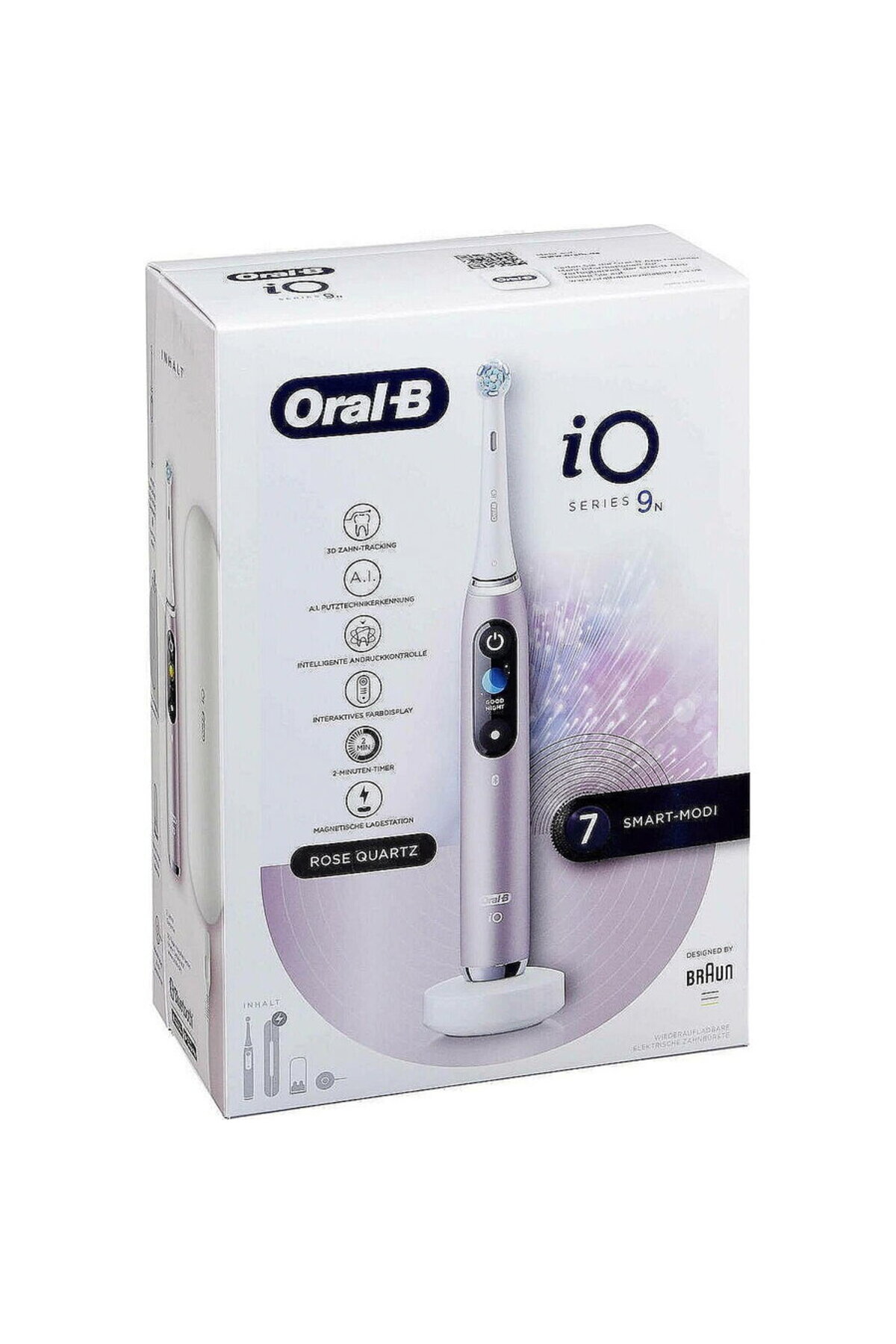 Oral-B Periuță de dinți electrică reîncărcabilă iO9 seria 9N, cuarț roz ...