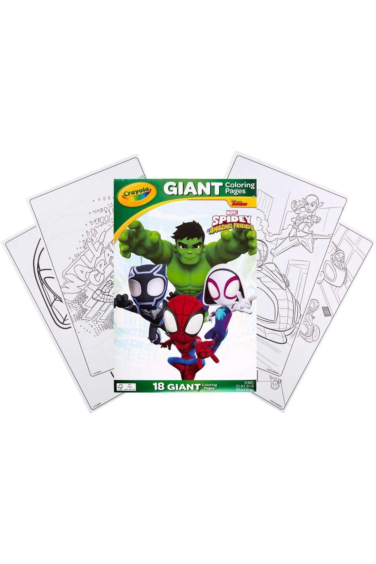Crayola 18 Giant Coloring Pages Spidey and His Amazing Friends- Trendyol