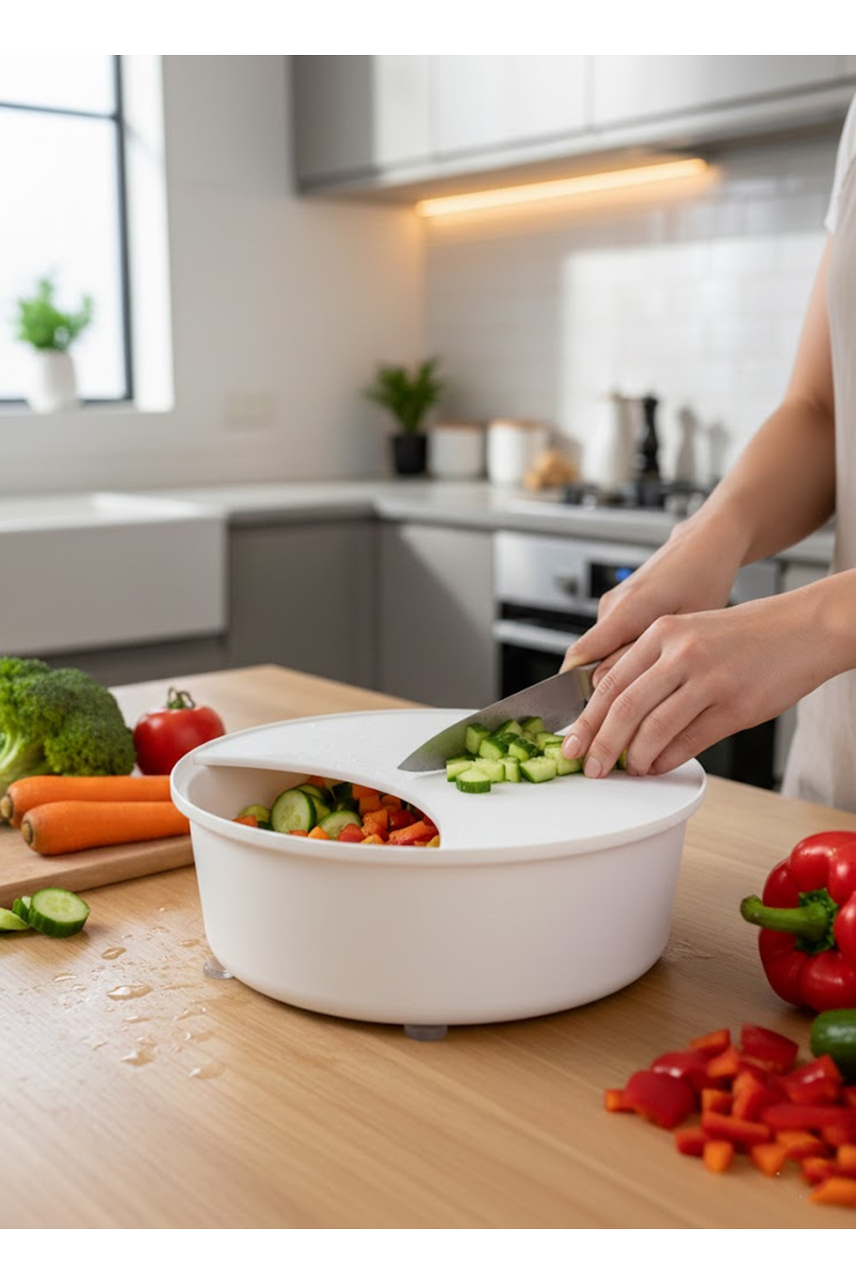 Arma Smart 2-in-1 Chopper (Cutting Board + Storage Container, 5 Liter ...